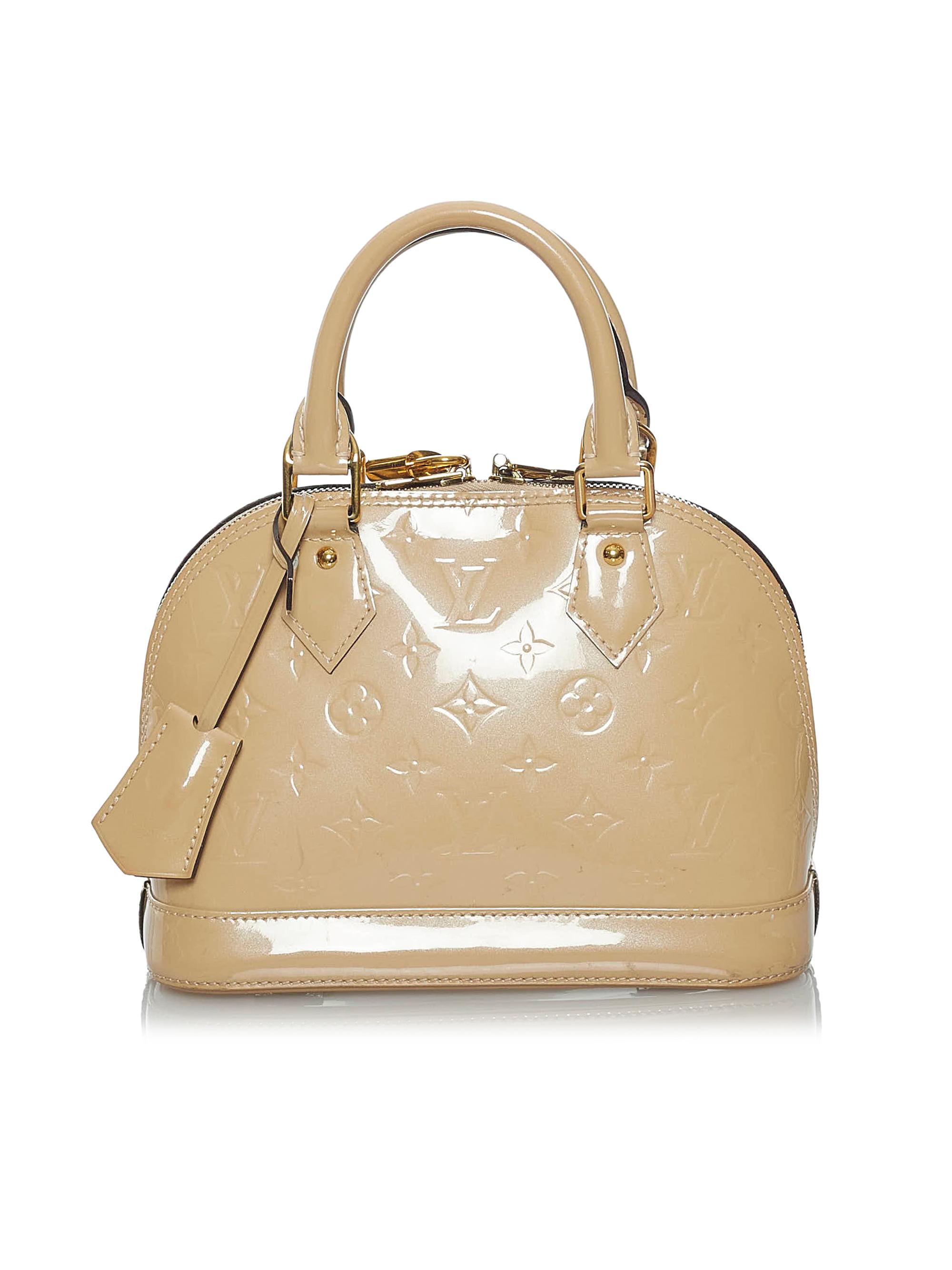 Louis Vuitton 100% Leather Brown Vernis Alma BB One Size - 26% off ...