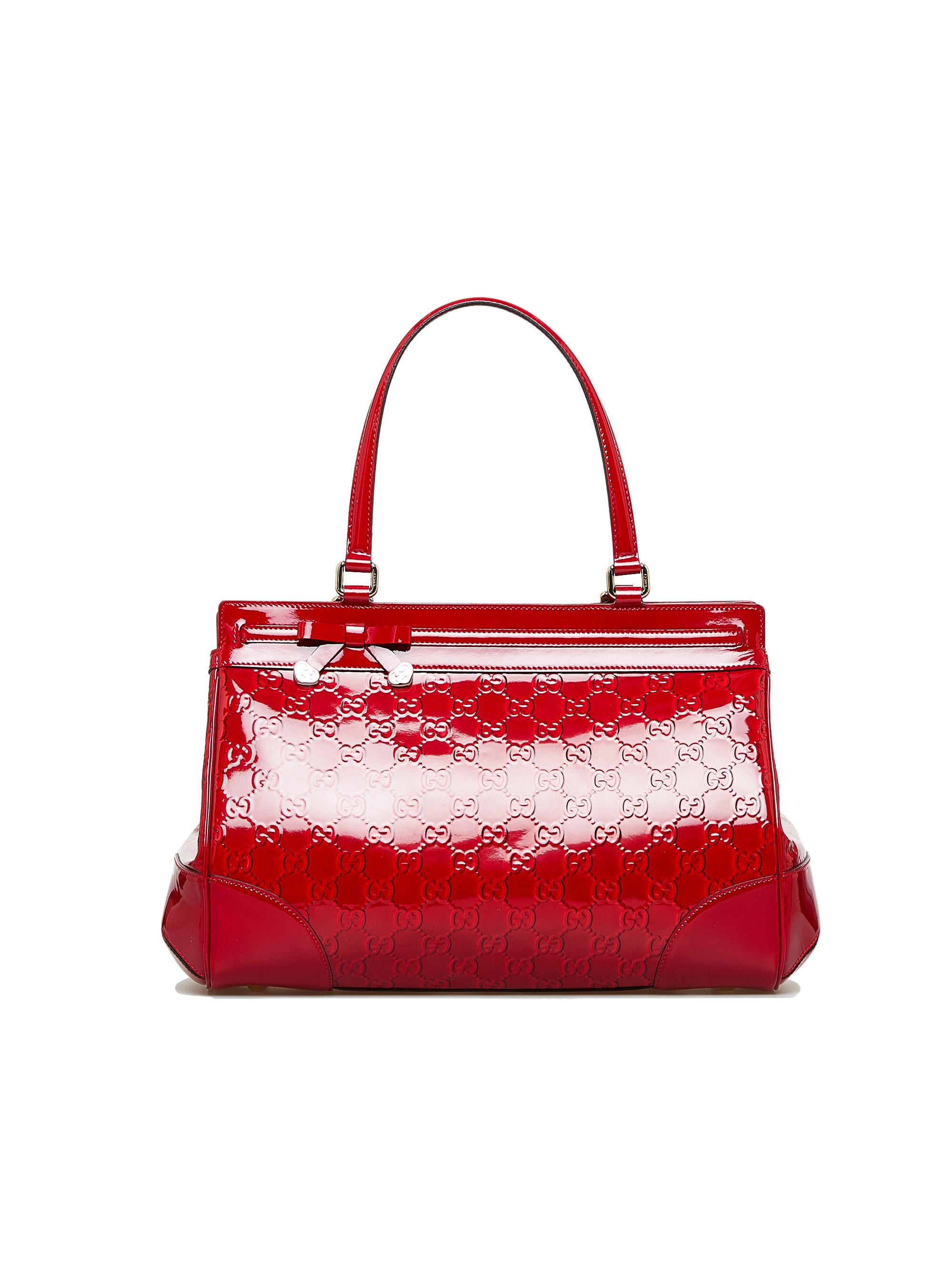 Gucci 100% Leather Red Guccissima Mayfair One Size - 41% off | thredUP