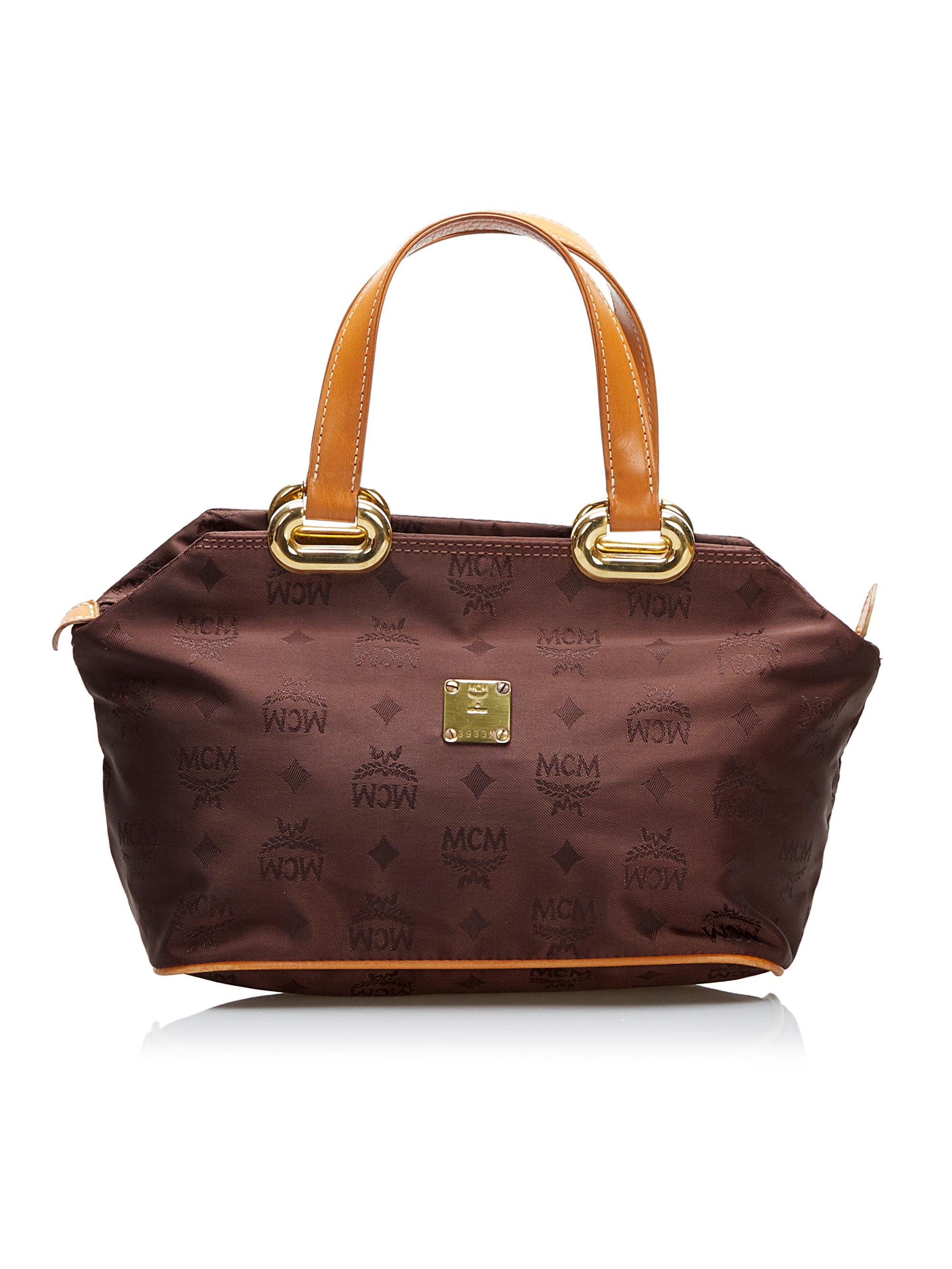 MCM 100% Nylon Brown Visetos Handbag One Size - 54% off | thredUP