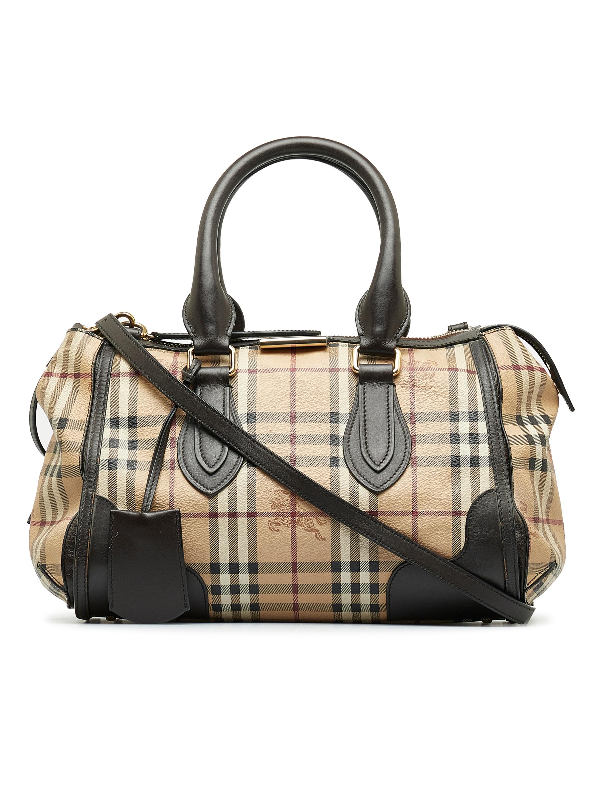 Burberry 100% Coated Canvas Brown Haymarket Check Gladstone One Size - 64% off | thredUP