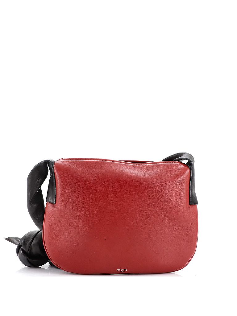 Céline 100% Leather Red Ribbon Shoulder Bag Leather Small One Size - 78 ...