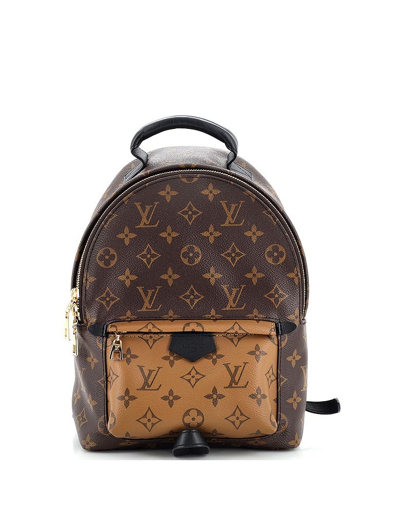 Louis Vuitton 100% Coated Canvas Brown Palm Springs Backpack Reverse Monogram Canvas PM One Size ...