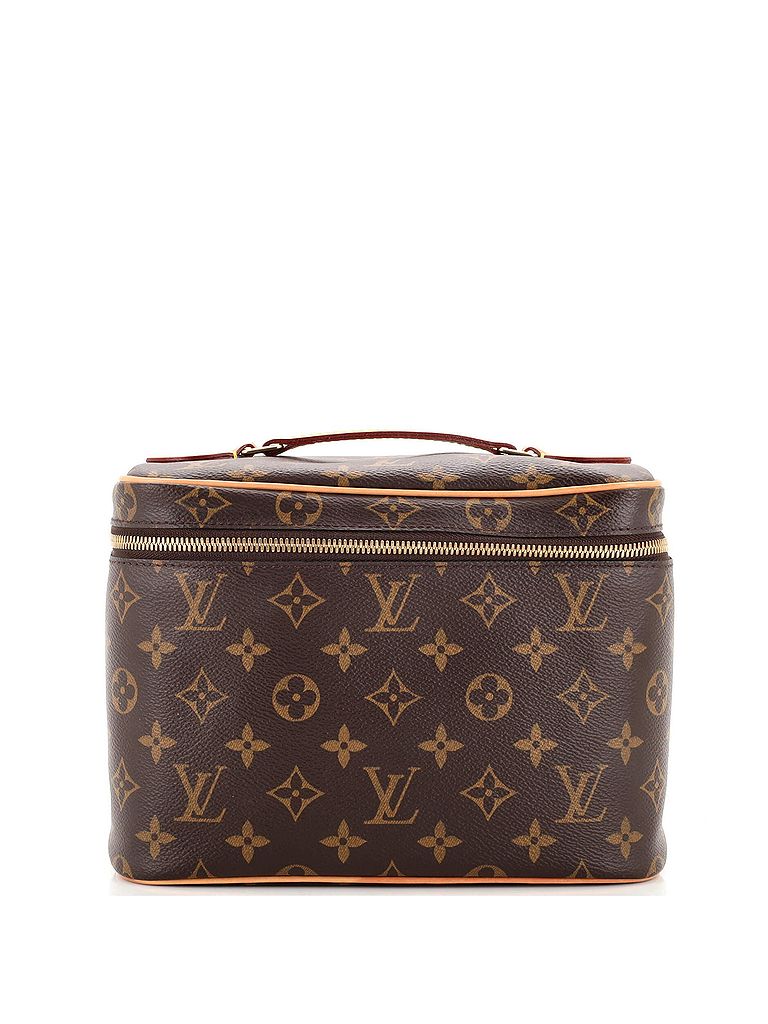 Louis Vuitton 100% Coated Canvas Brown Nice Vanity Case Monogram Canvas ...