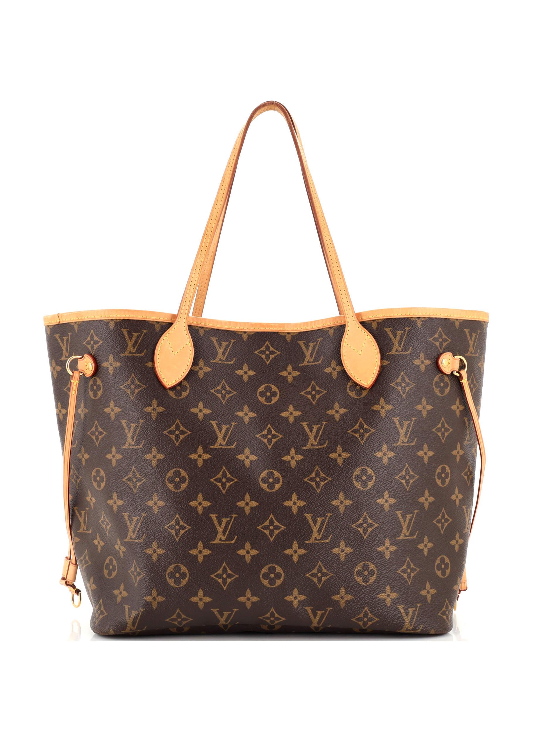 Louis Vuitton 100% Coated Canvas Brown Neverfull Tote Monogram Canvas MM One Size - 30% off ...