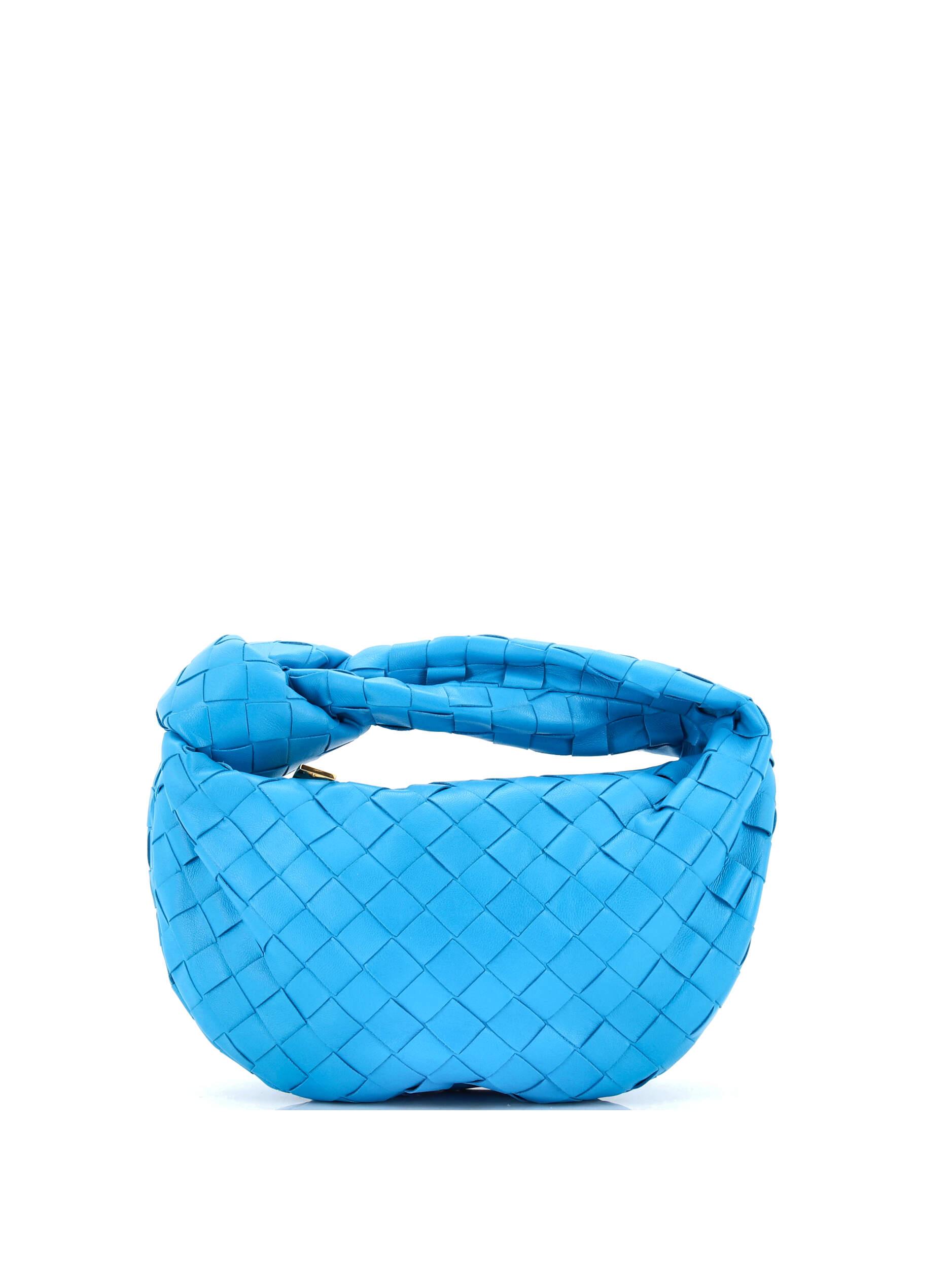 Bottega Veneta 100% Leather Blue BV Jodie Hobo Intrecciato Nappa Mini ...