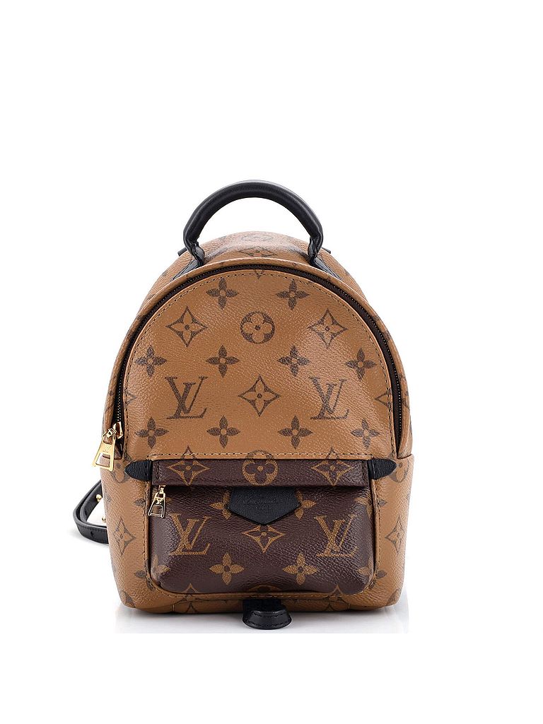 Louis Vuitton 100% Coated Canvas Brown Palm Springs Backpack Reverse Monogram Canvas Mini One ...