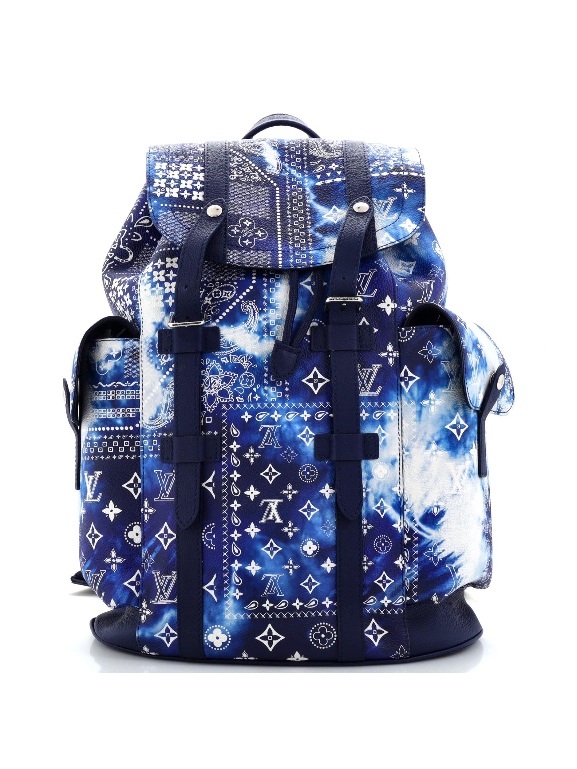 Louis Vuitton 100% Leather Blue Christopher Backpack Limited Edition ...