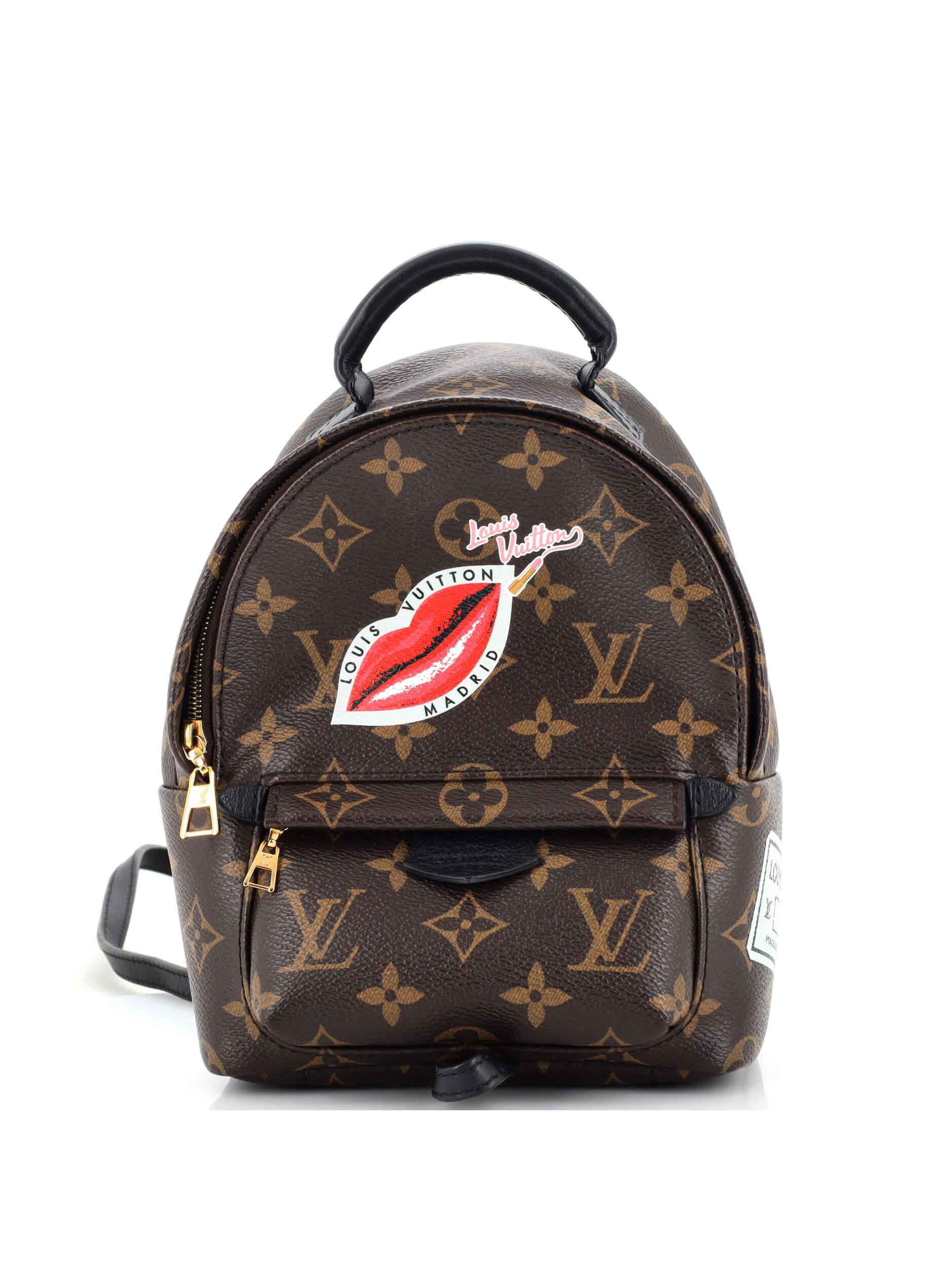 Louis Vuitton 100% Coated Canvas Brown Palm Springs Backpack Limited Edition World Tour Monogram ...