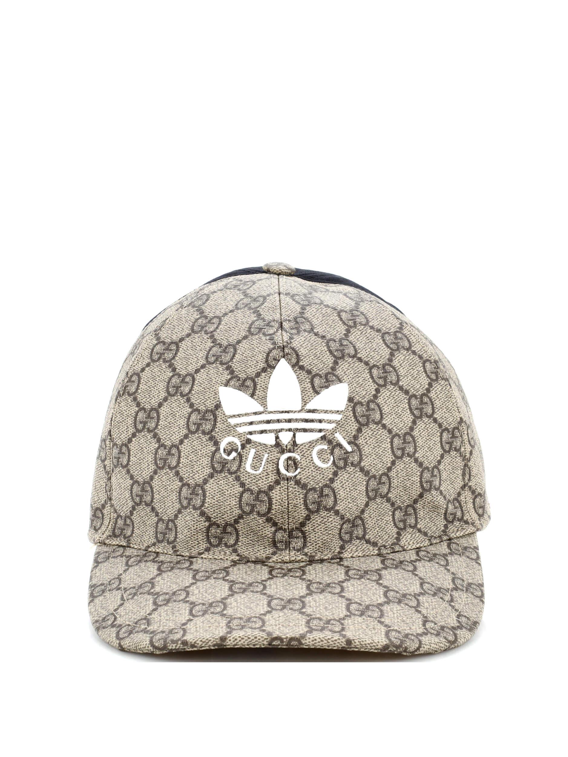 Gucci Brown Black x adidas Double Sided Baseball Cap Embroidered GG ...