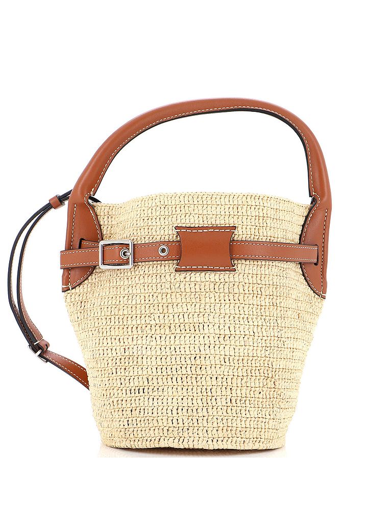 Céline 100% Raffia Tan Big Bag Bucket Woven Raffia Nano One Size - 16% ...