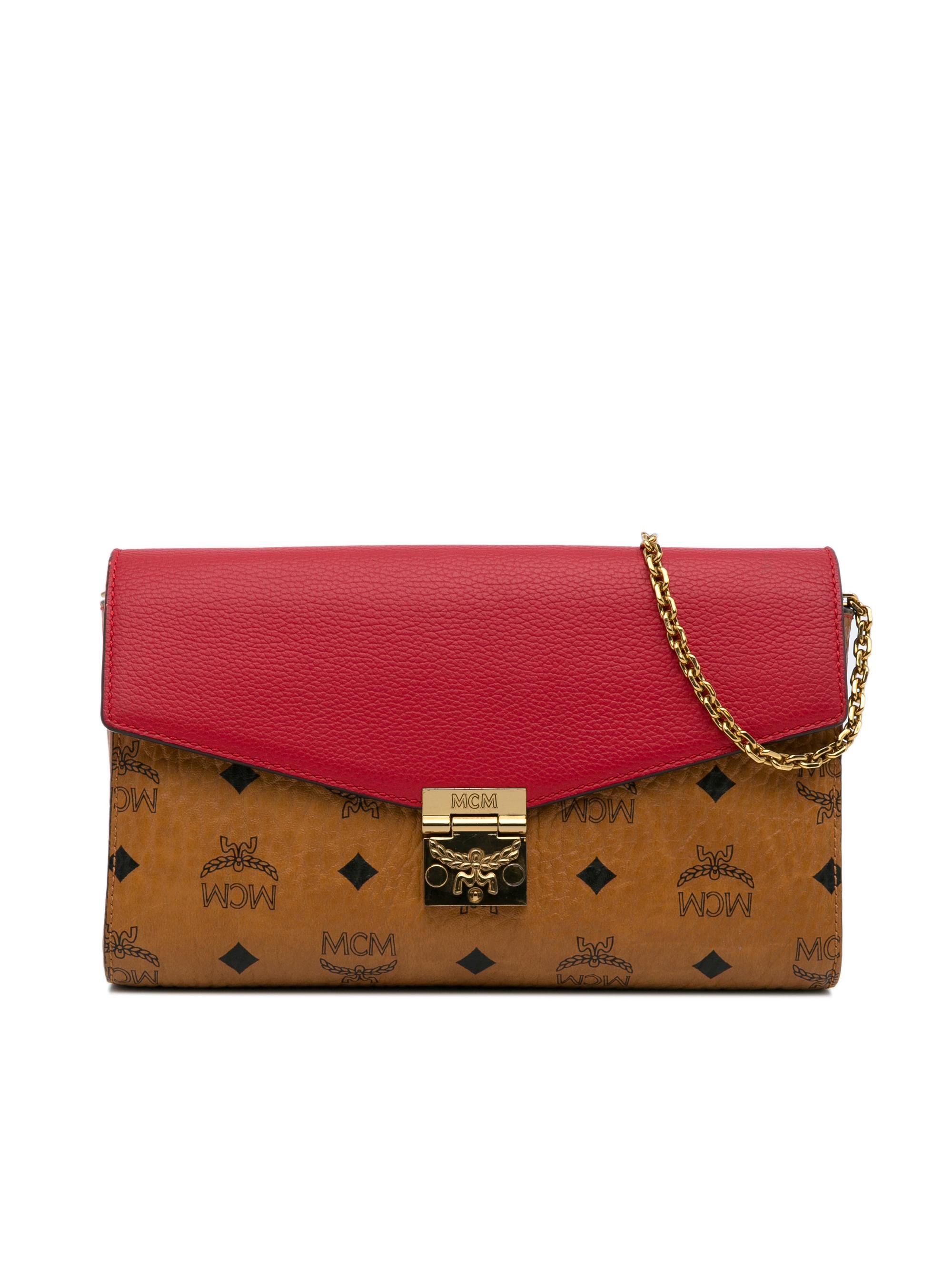 MCM 100% Coated Canvas Brown Visetos Millie Crossbody Bag One Size - 28 ...