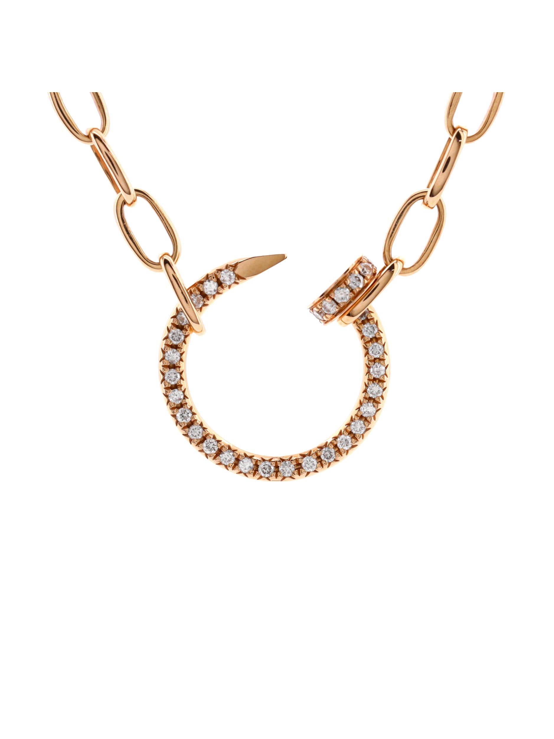 Cartier 100% 18k Rose Gold Juste un Clou Chain Pendant Necklace 18K ...