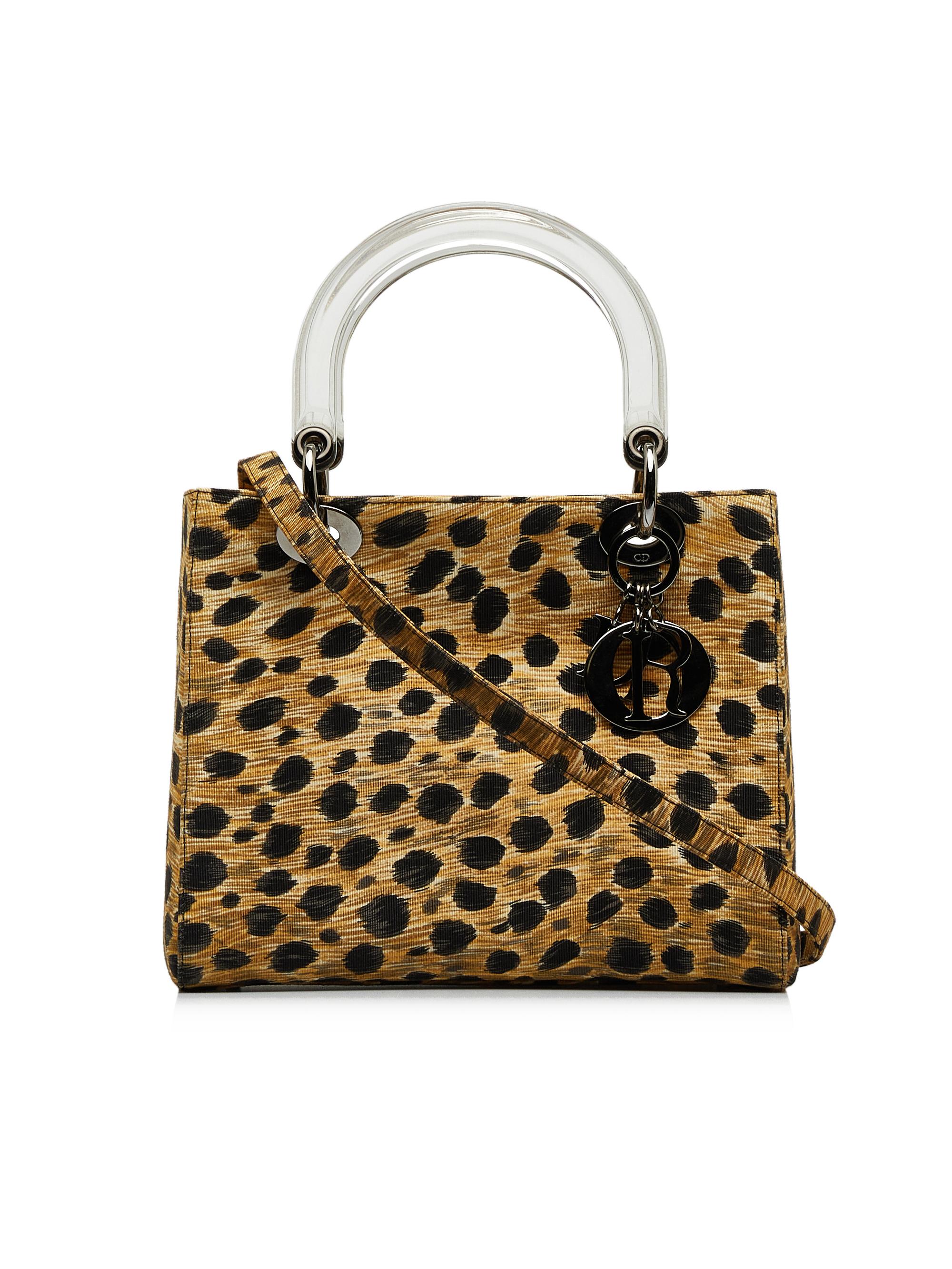 Dior 100% Canvas Brown Medium Leopard Print Lady Dior One Size - 62% ...