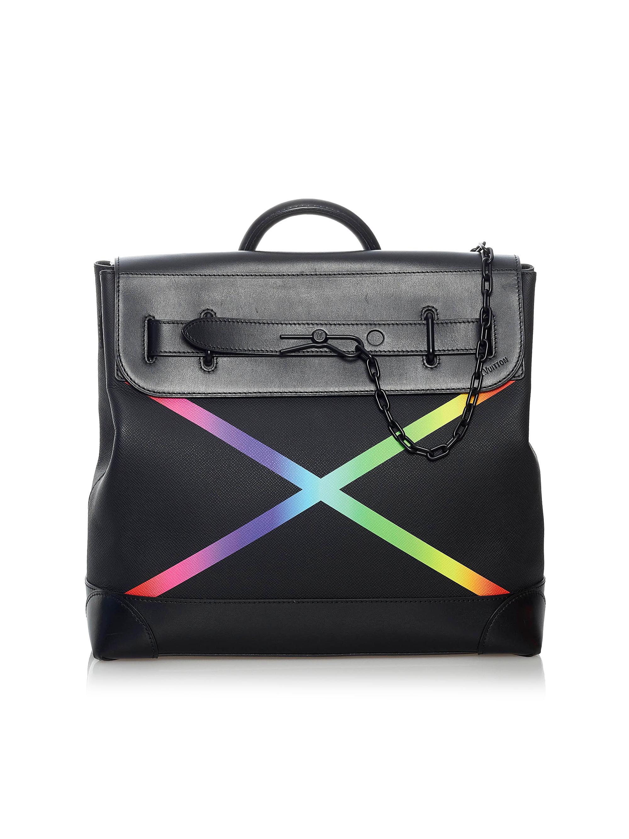 Louis Vuitton 100% Leather Black Taiga Rainbow Steamer PM One Size - -2 ...