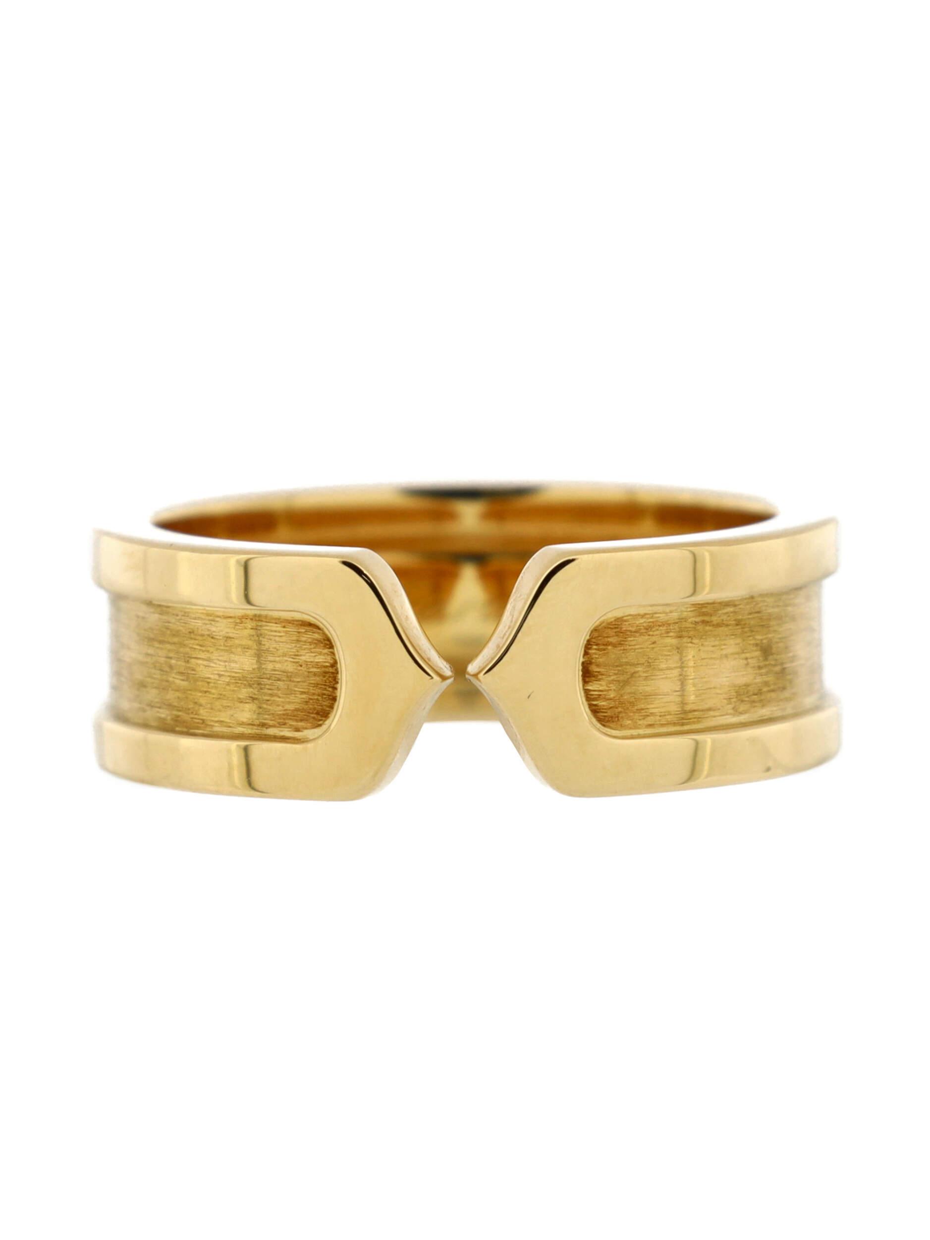 Cartier 100% 18k Yellow Gold Yellow C de Cartier Ring 18K Yellow Gold ...