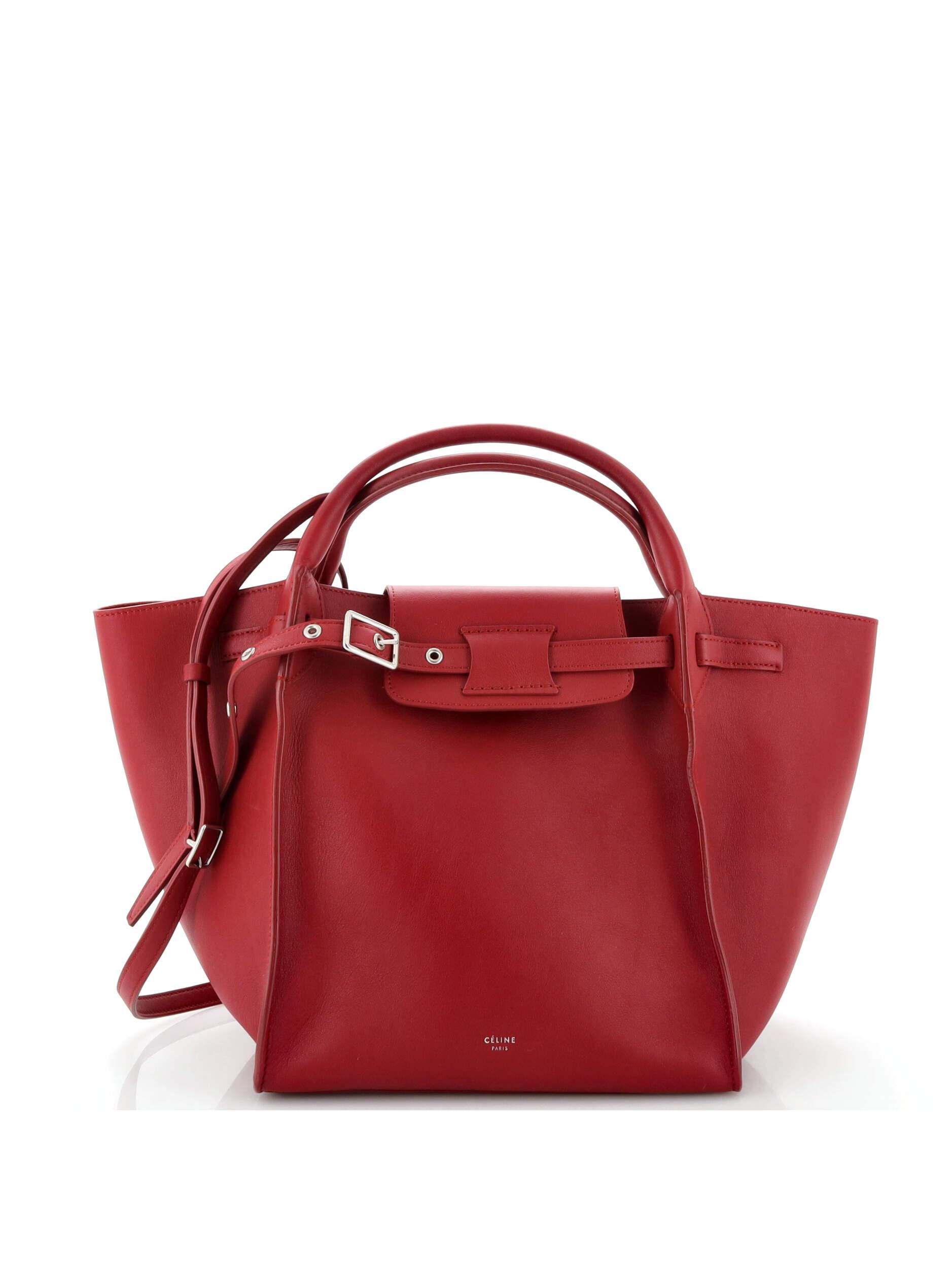 Céline 100% Leather Red Big Bag Smooth Calfskin Small One Size - 19% ...