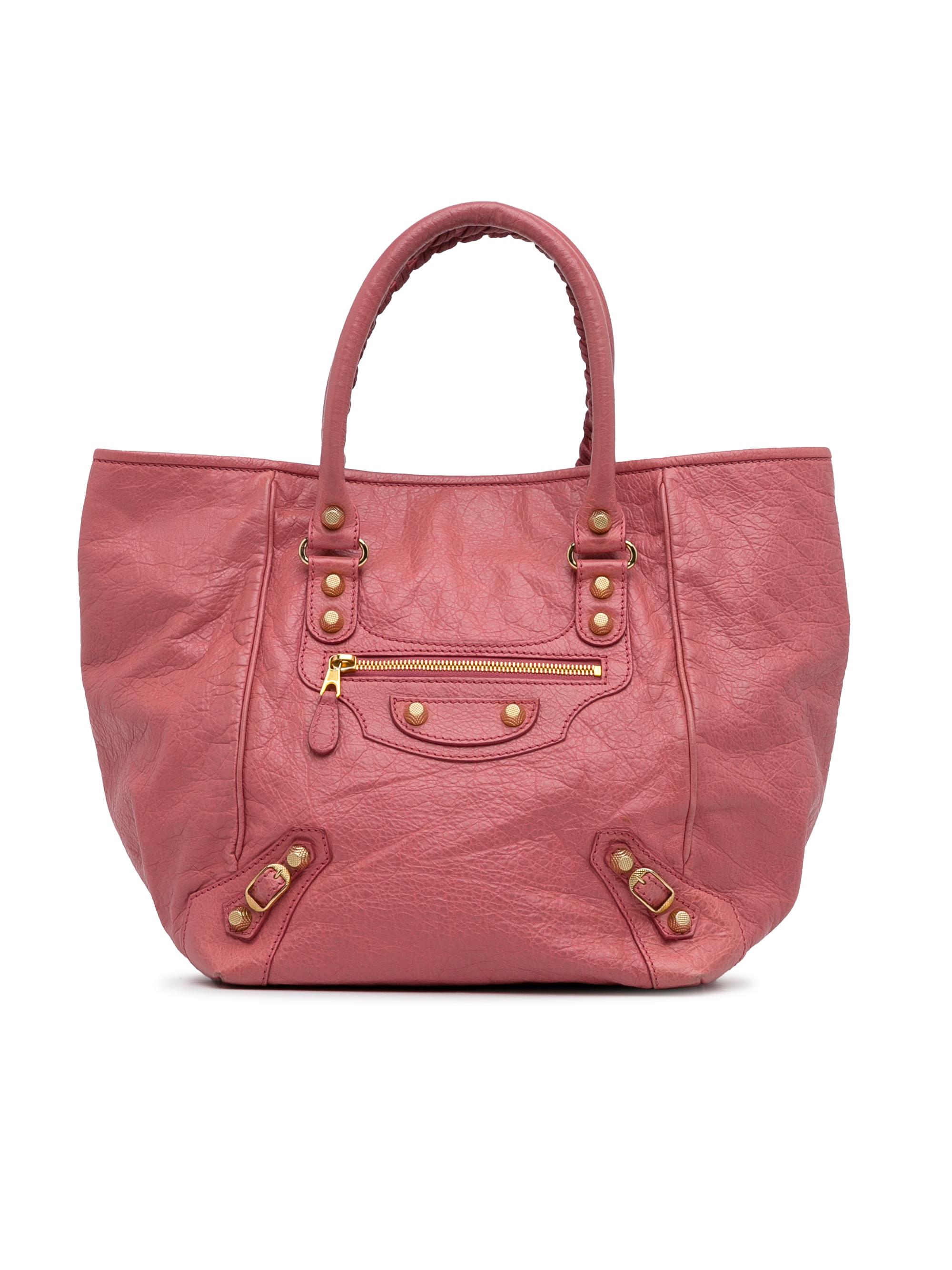 Balenciaga 100% Lambskin Pink Motocross Classic S Sunday Tote One Size - 73% off | thredUP