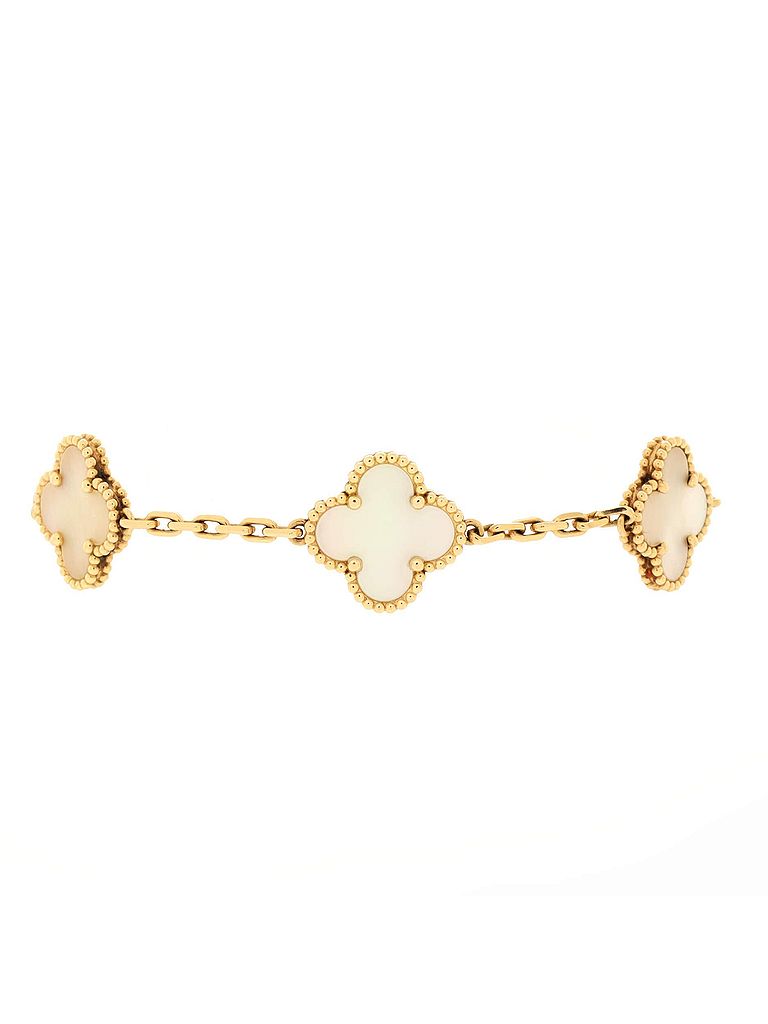 Van Cleef & Arpels 100% 18k Yellow Gold Yellow Vintage Alhambra 5 ...