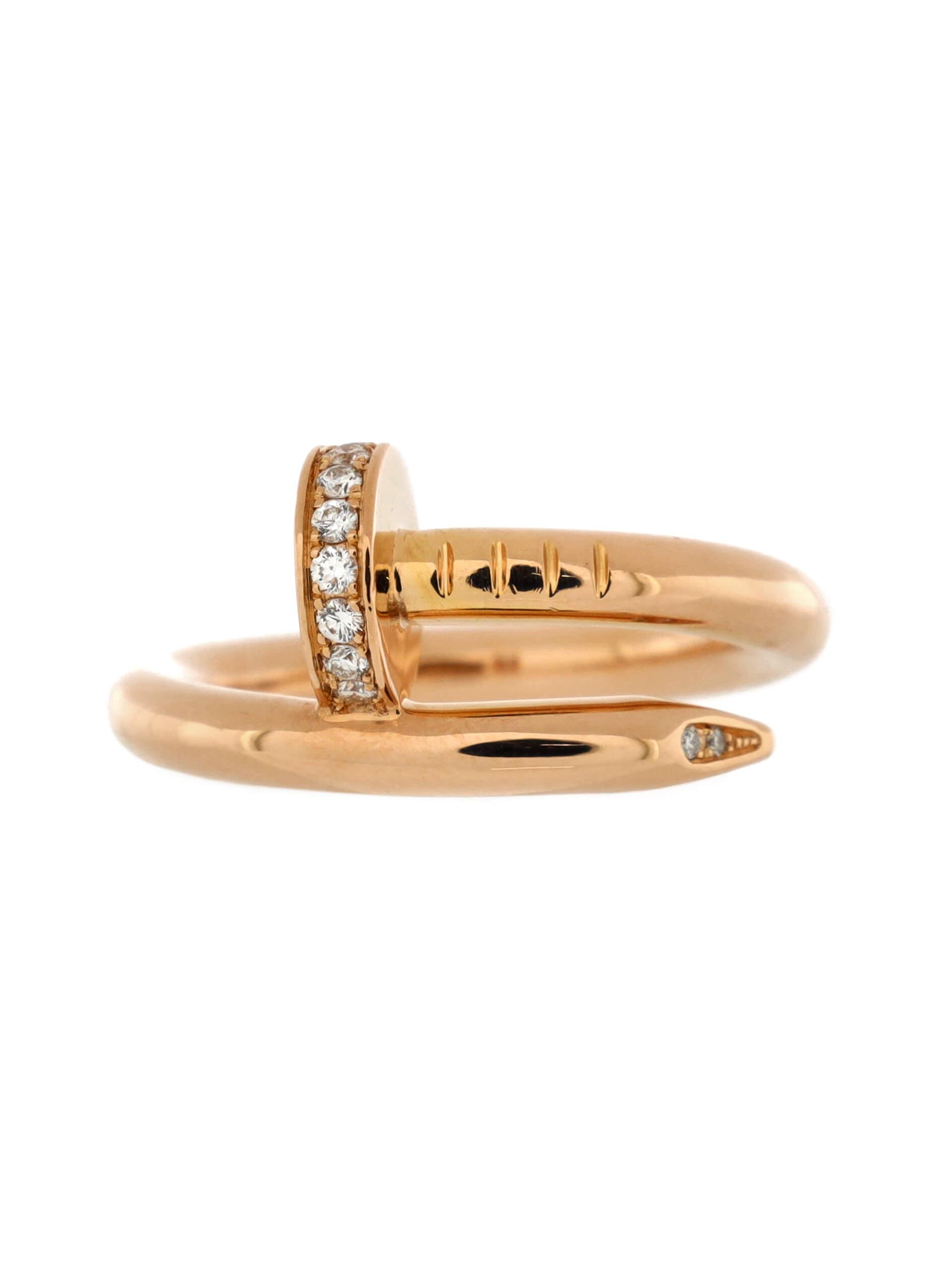 Cartier 100% 18k Rose Gold Juste un Clou Ring 18K Rose Gold and Diamonds One Size - 3% off | ThredUp