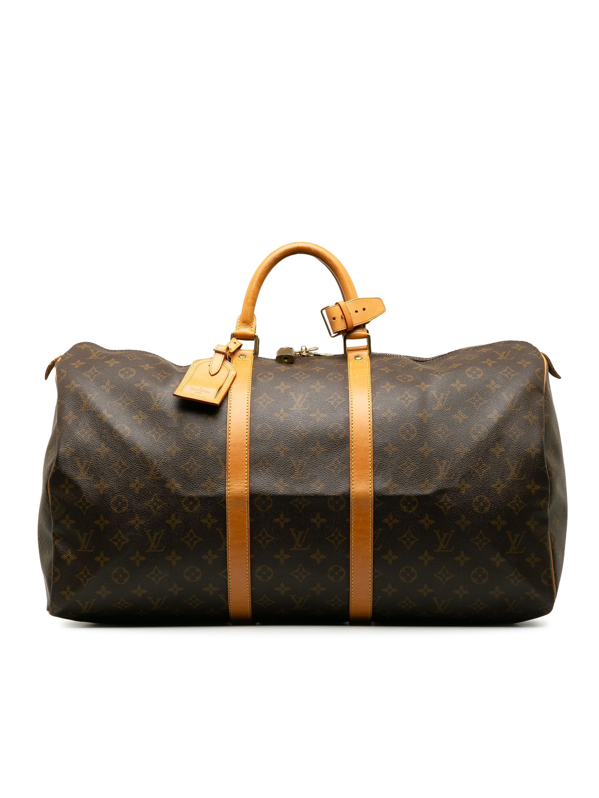 Louis Vuitton 100% Coated Canvas Brown Monogram Keepall 55 One Size - 59% off | ThredUp