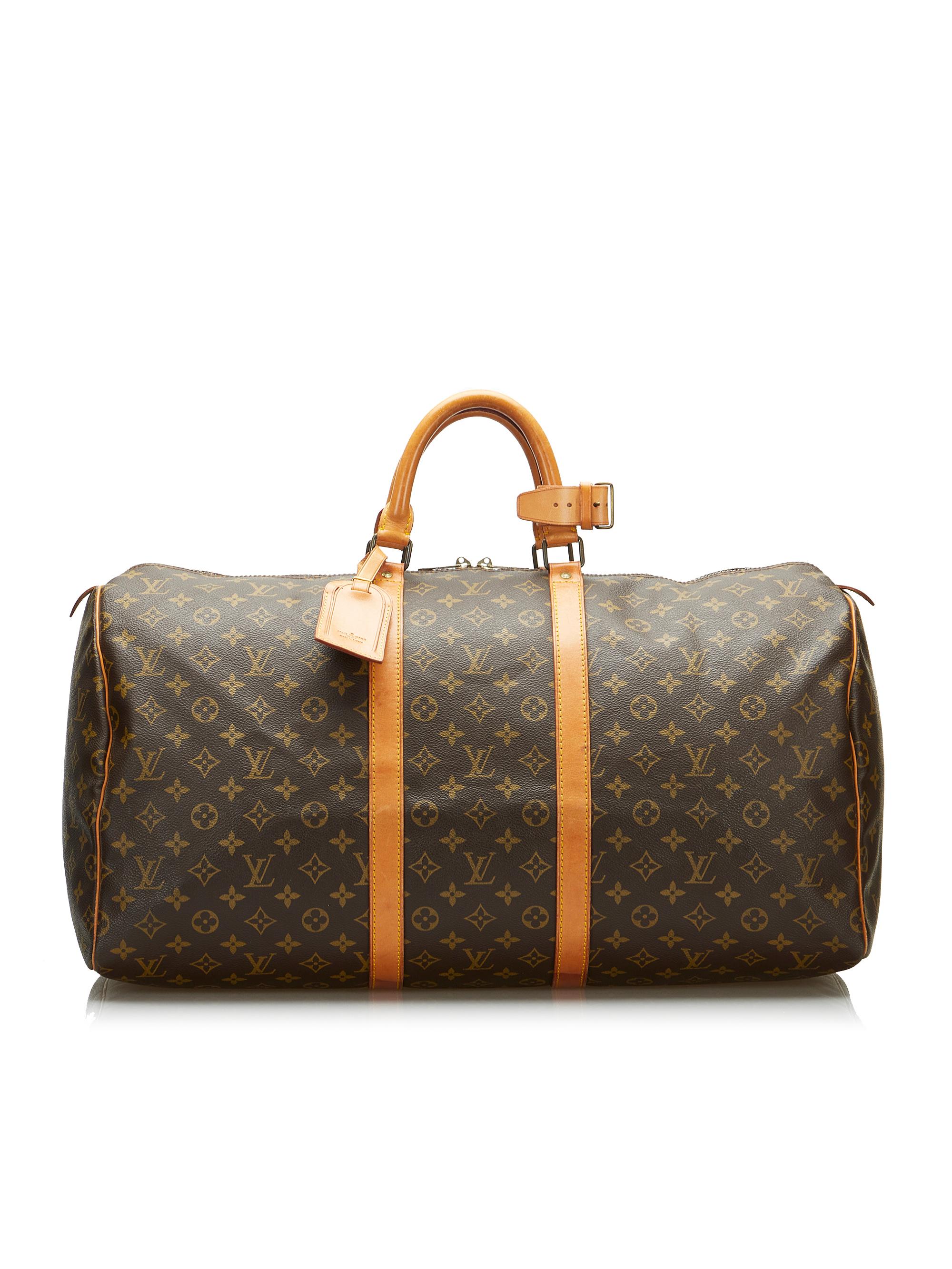 Louis Vuitton 100% Coated Canvas Brown Monogram Keepall 55 One Size - 51% off | ThredUp