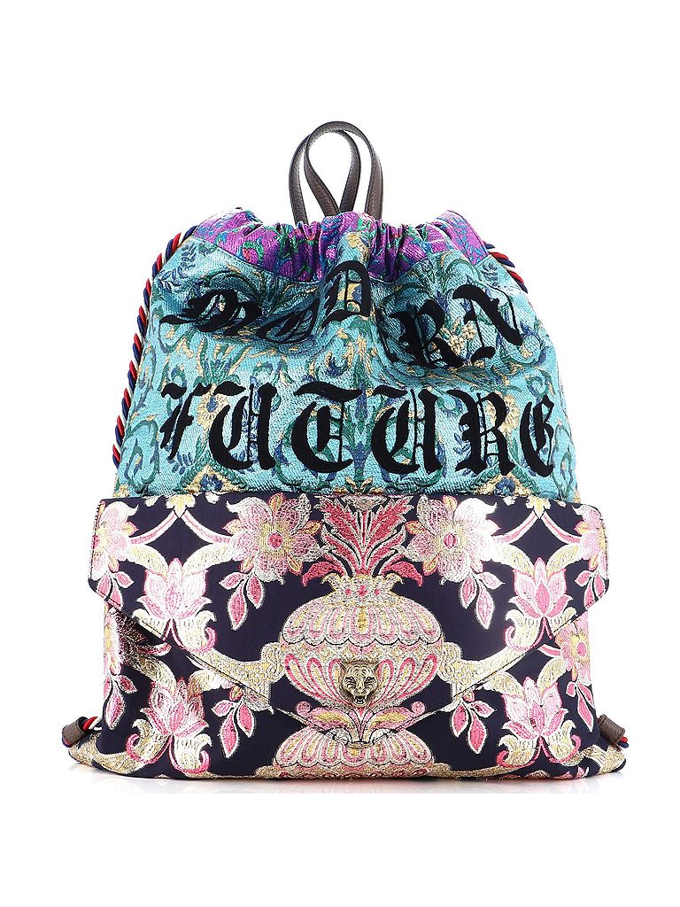 Gucci 100% Fabric Multi Color Drawstring Backpack Brocade Large One Size - 53% off | ThredUp