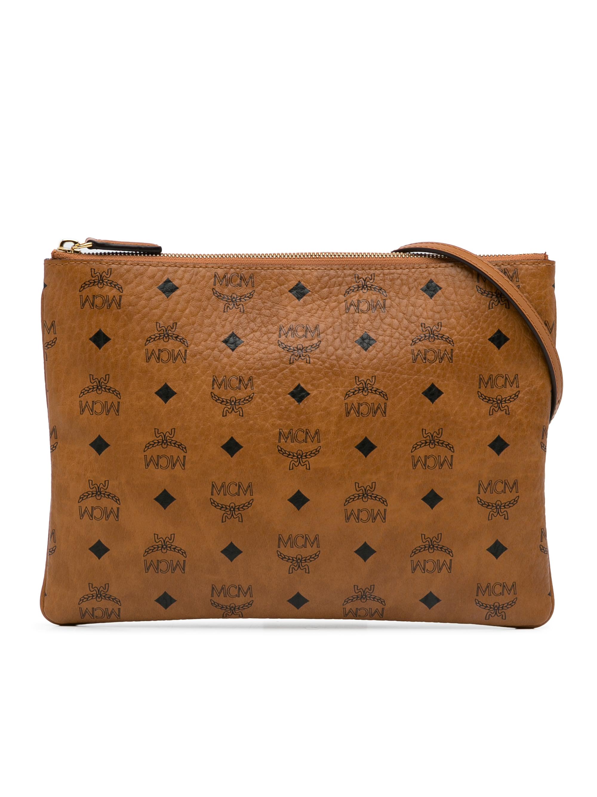 MCM 100% Coated Canvas Brown Visetos Crossbody Bag One Size - 50% off ...