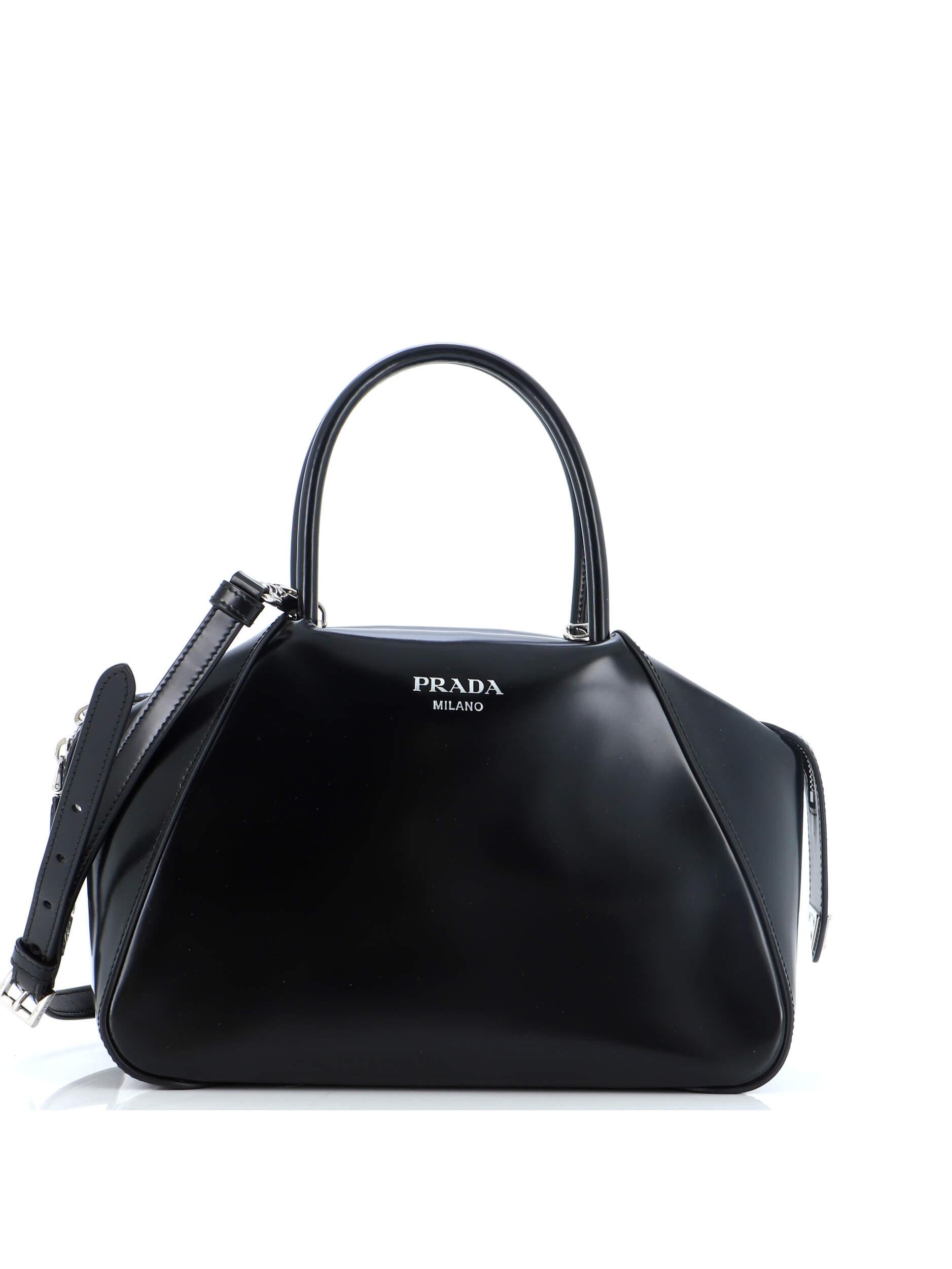 Prada 100% Leather Black Supernova Handbag Brushed Leather Medium One Size - 20% off | ThredUp