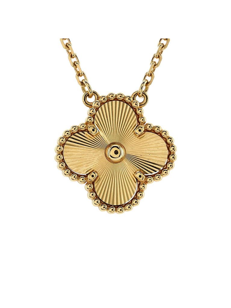 Van Cleef & Arpels 100% 18k Yellow Gold Yellow Vintage Alhambra Pendant ...