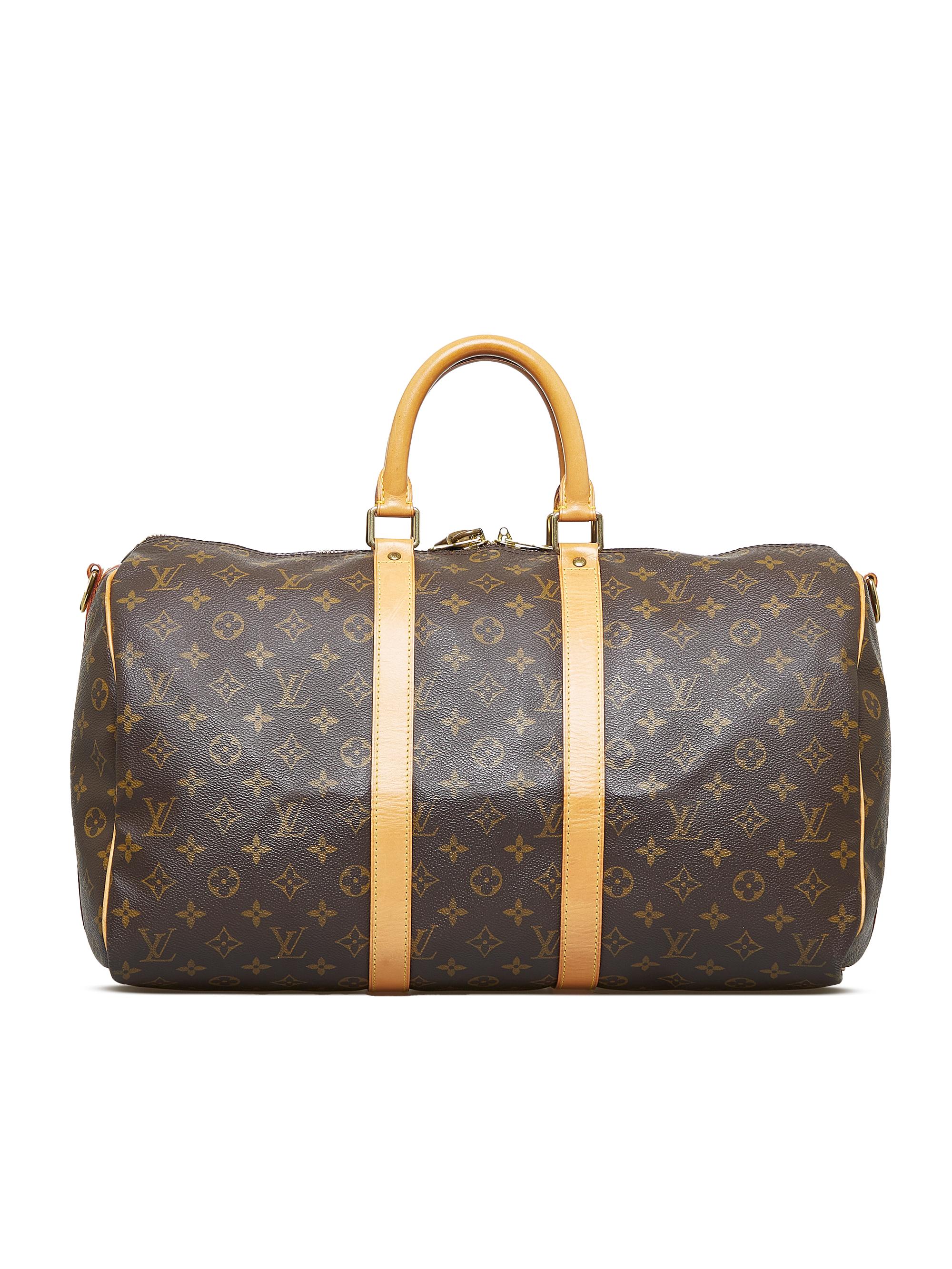 Louis Vuitton 100% Coated Canvas Brown Monogram Keepall Bandouliere 45 One Size - 50% off | ThredUp