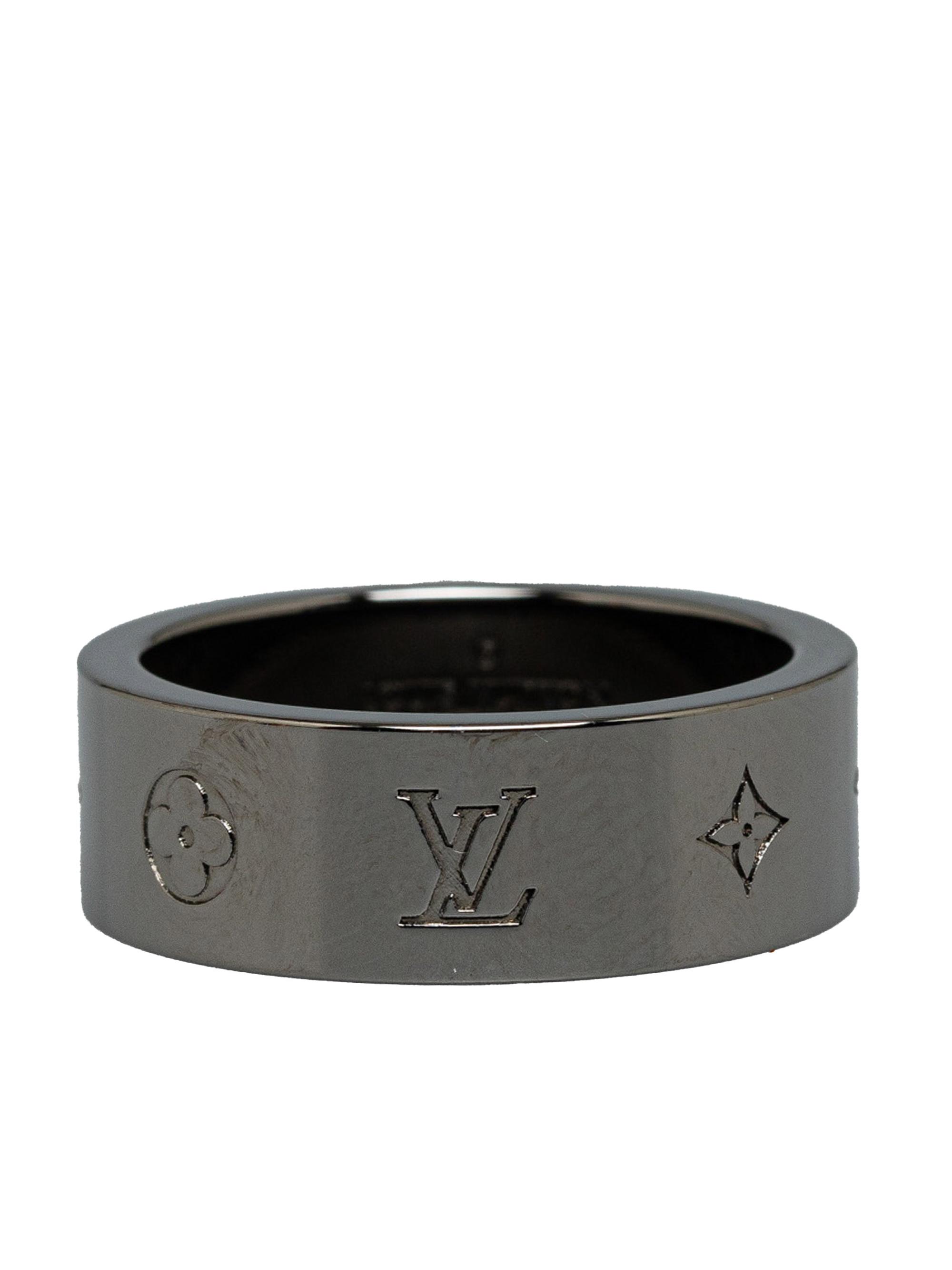 Louis Vuitton 100% Metal Gray LV Instinct Gunmetal Ring One Size - 76% ...