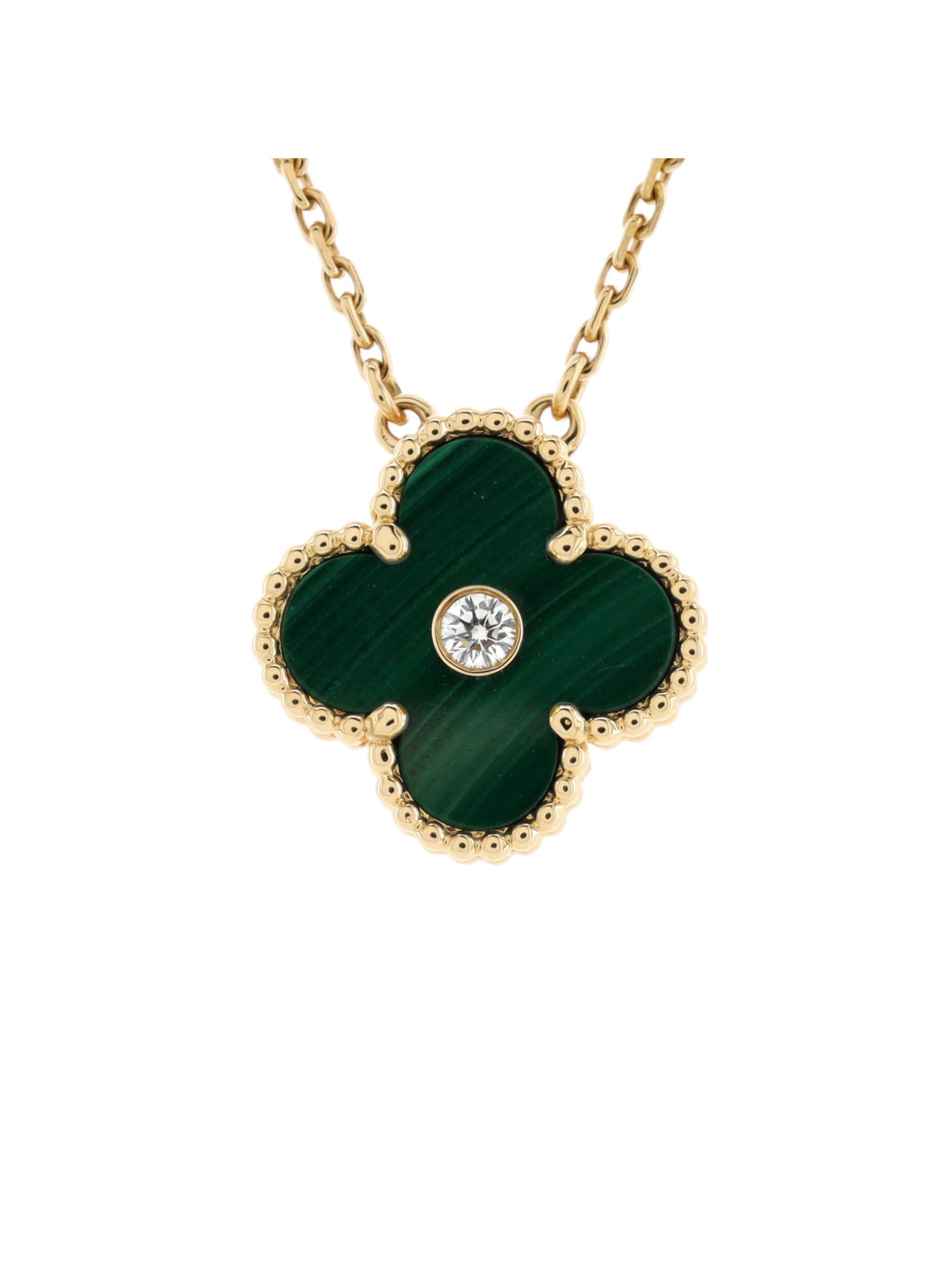 Van Cleef & Arpels 100% 18k Yellow Gold Yellow Vintage Alhambra Pendant ...