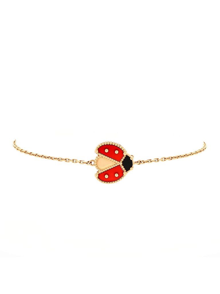 Van Cleef & Arpels 100% 18k Rose Gold Lucky Spring Open Wings Ladybug ...