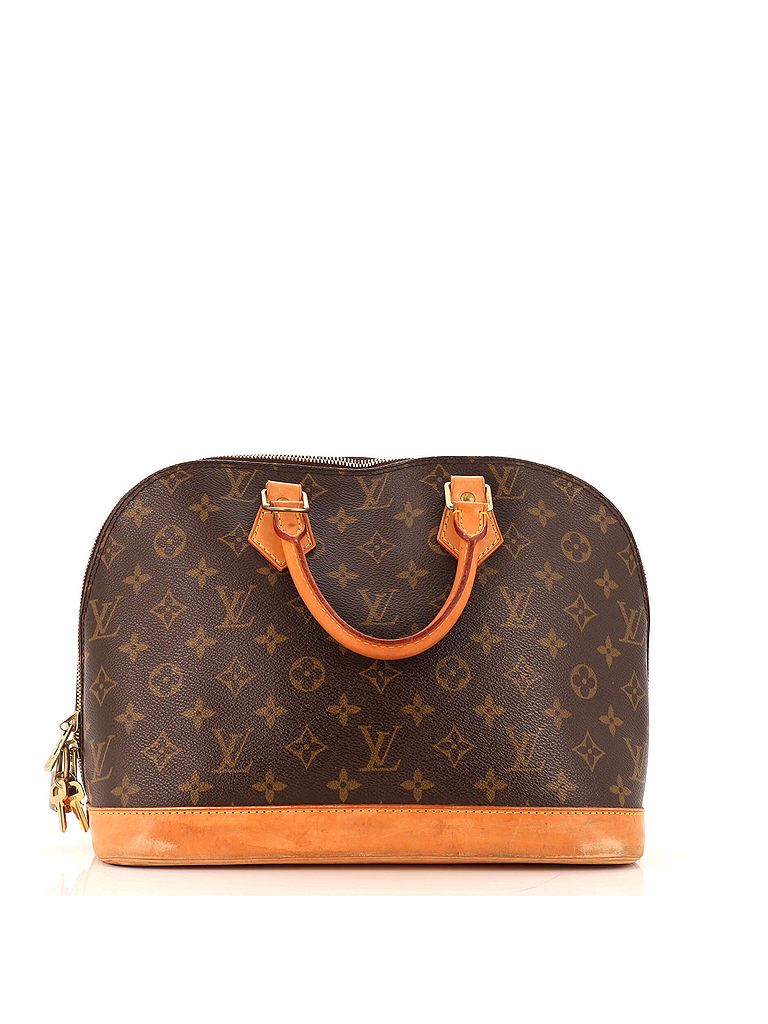 Louis Vuitton 100% Coatead Canvas Brown Vintage Alma Handbag Monogram Canvas PM One Size - 45% ...