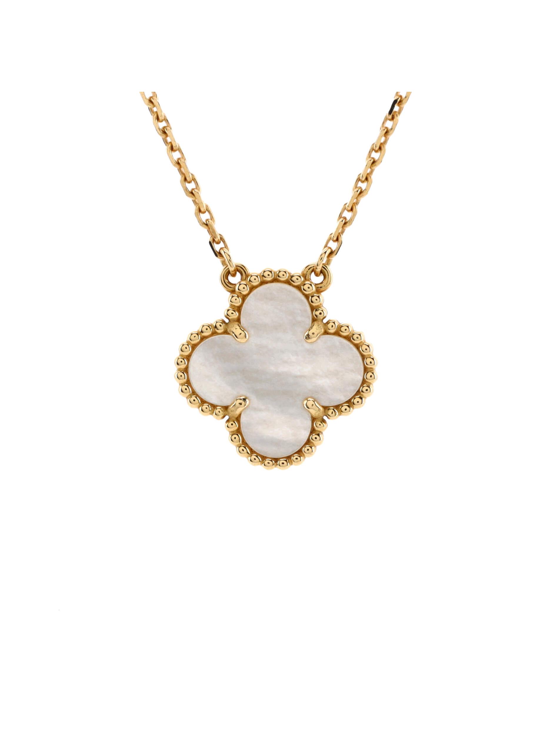 Van Cleef & Arpels 100% 18k Yellow Gold Yellow Vintage Alhambra Pendant ...