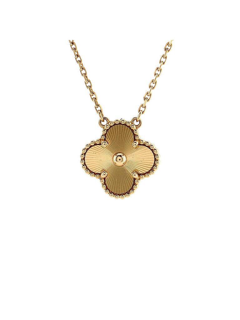 Van Cleef & Arpels 100% 18k Yellow Gold Yellow Vintage Alhambra Pendant ...