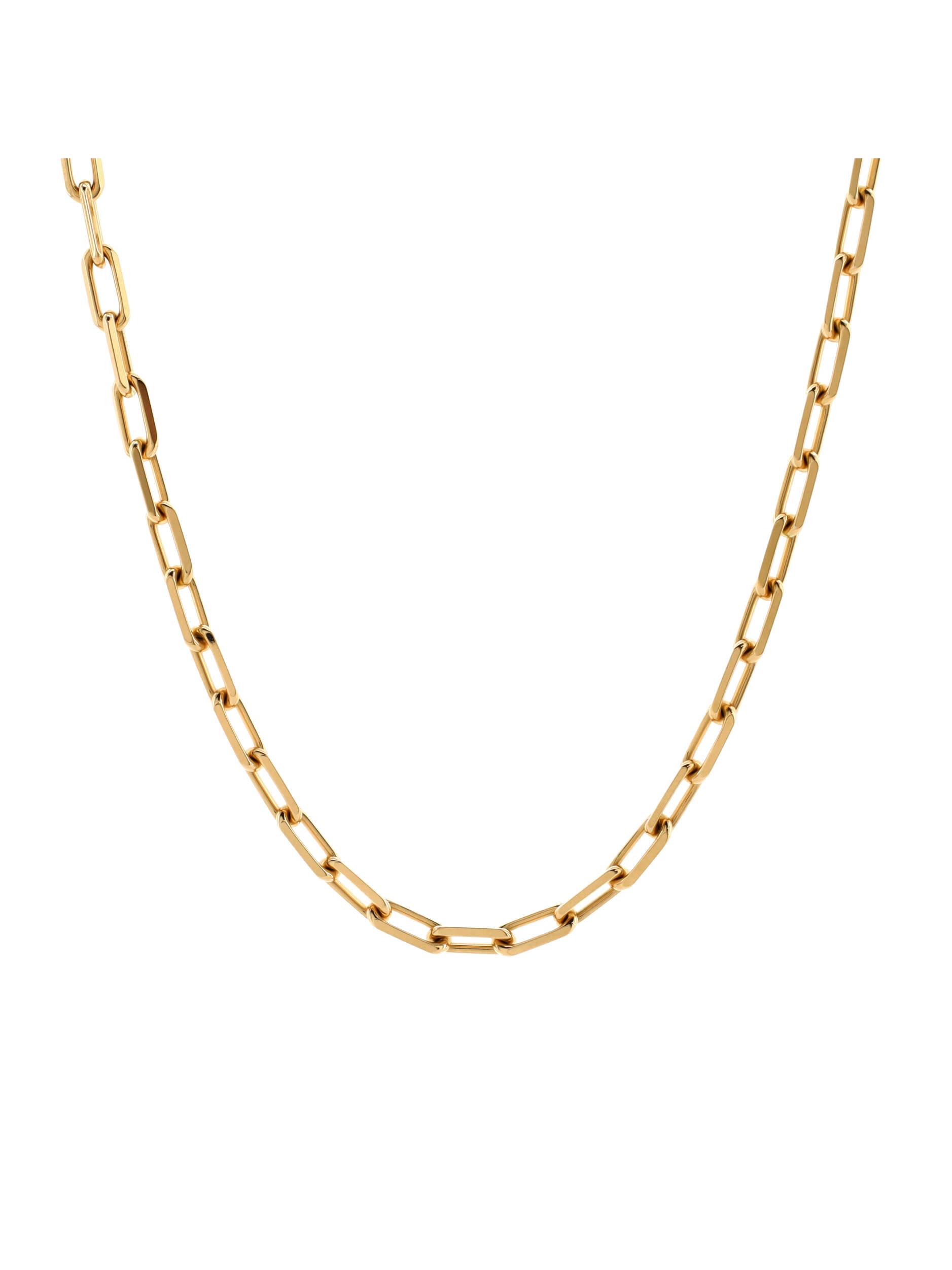 Cartier 100% 18k Yellow Gold Yellow Santos de Cartier Chain Necklace ...
