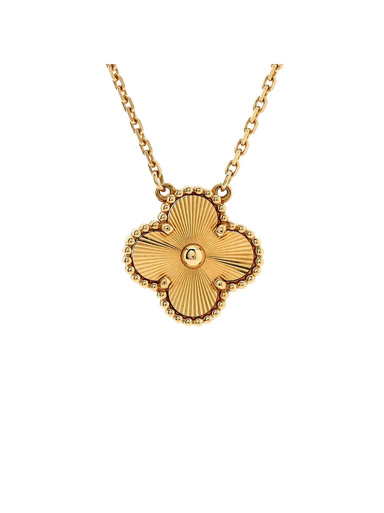 Van Cleef & Arpels 100% 18k Yellow Gold Yellow Vintage Alhambra Pendant ...