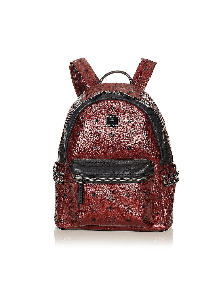 MCM 100% Leather Red Mini Visetos Leather Backpack One Size - 47% off ...