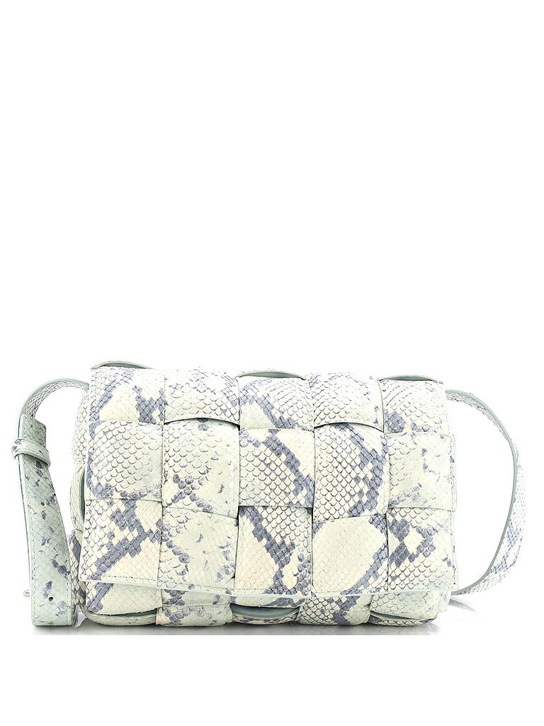 Bottega Veneta 100% Leather Green Blue Cassette Crossbody Bag Padded ...