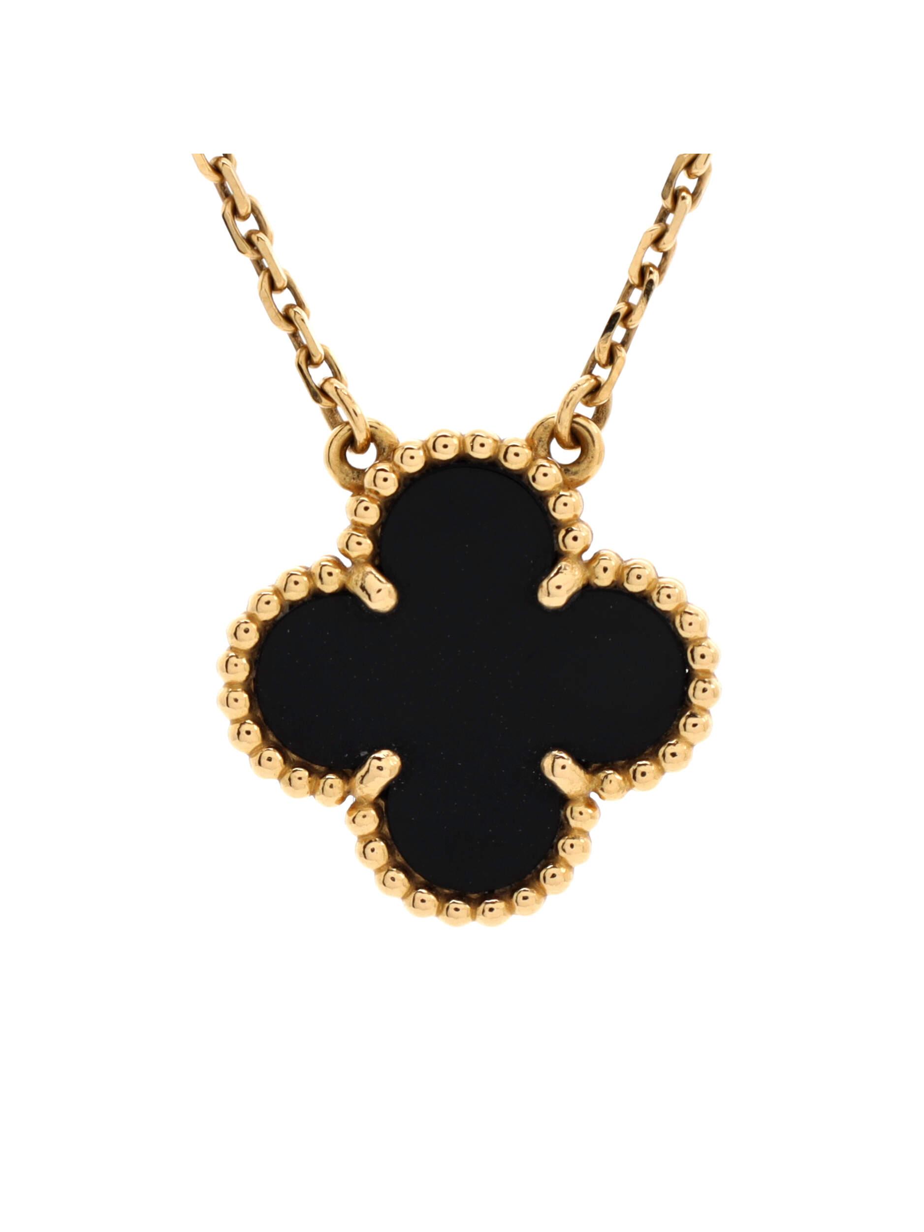 Van Cleef & Arpels 100% 18k Yellow Gold Yellow Vintage Alhambra Pendant ...