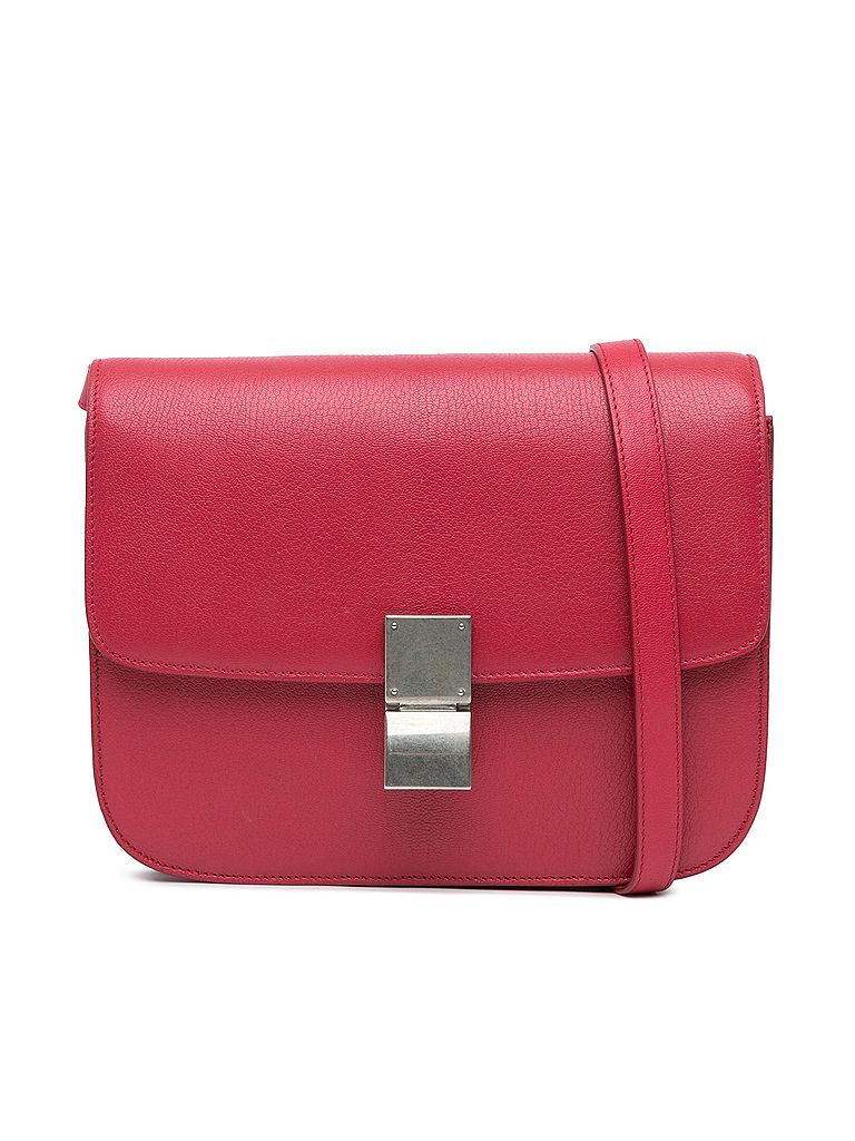 Céline 100% Leather Red Small Calfskin Classic Box One Size - 63% off ...
