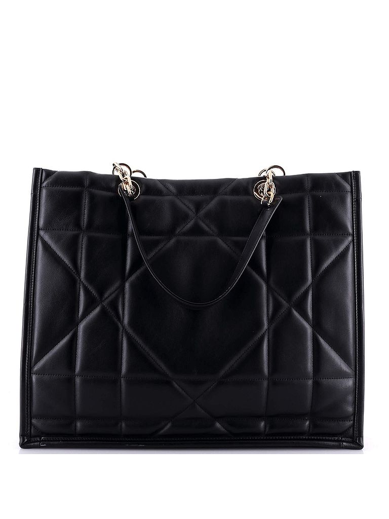 Christian Dior 100% Leather Black Essential Tote Archicannage Quilt ...