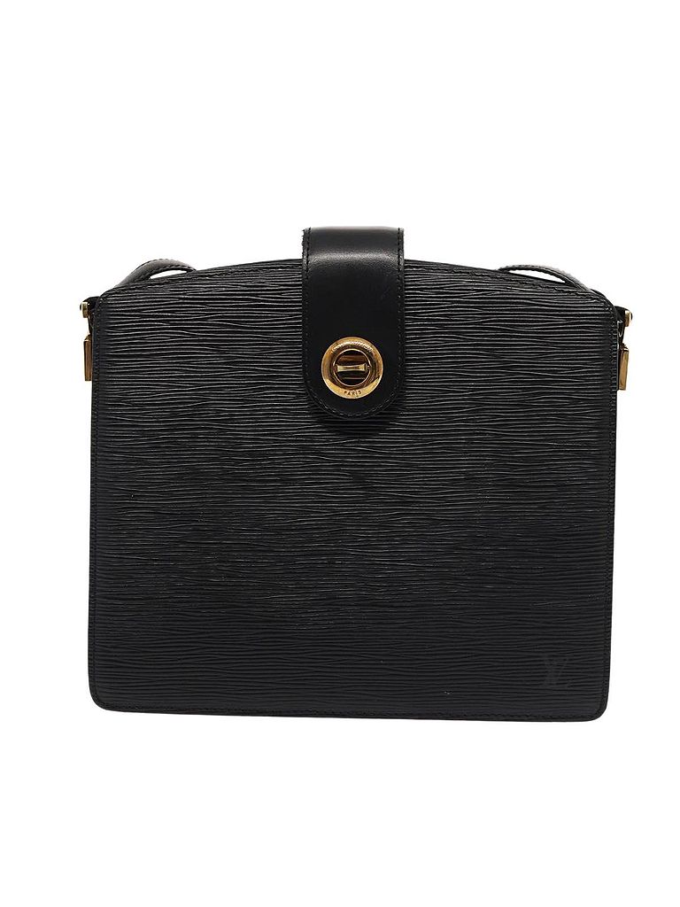 Louis Vuitton 100% Leather Solid Black Capuchin Black Leather Shoulder ...