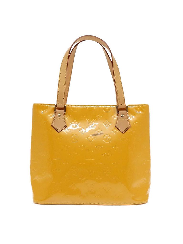 Louis Vuitton 100% Patent Leather Solid Yellow Houston Yellow Patent ...
