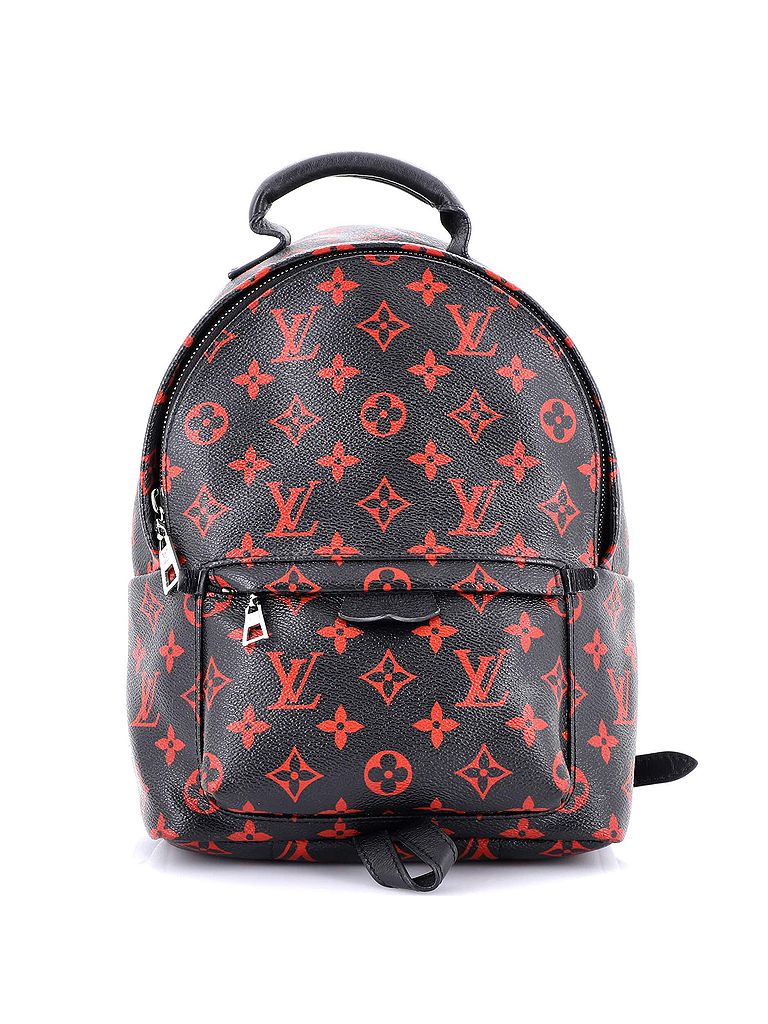 Louis Vuitton 100% Coatead Canvas Black Palm Springs Backpack Limited Edition Monogram ...