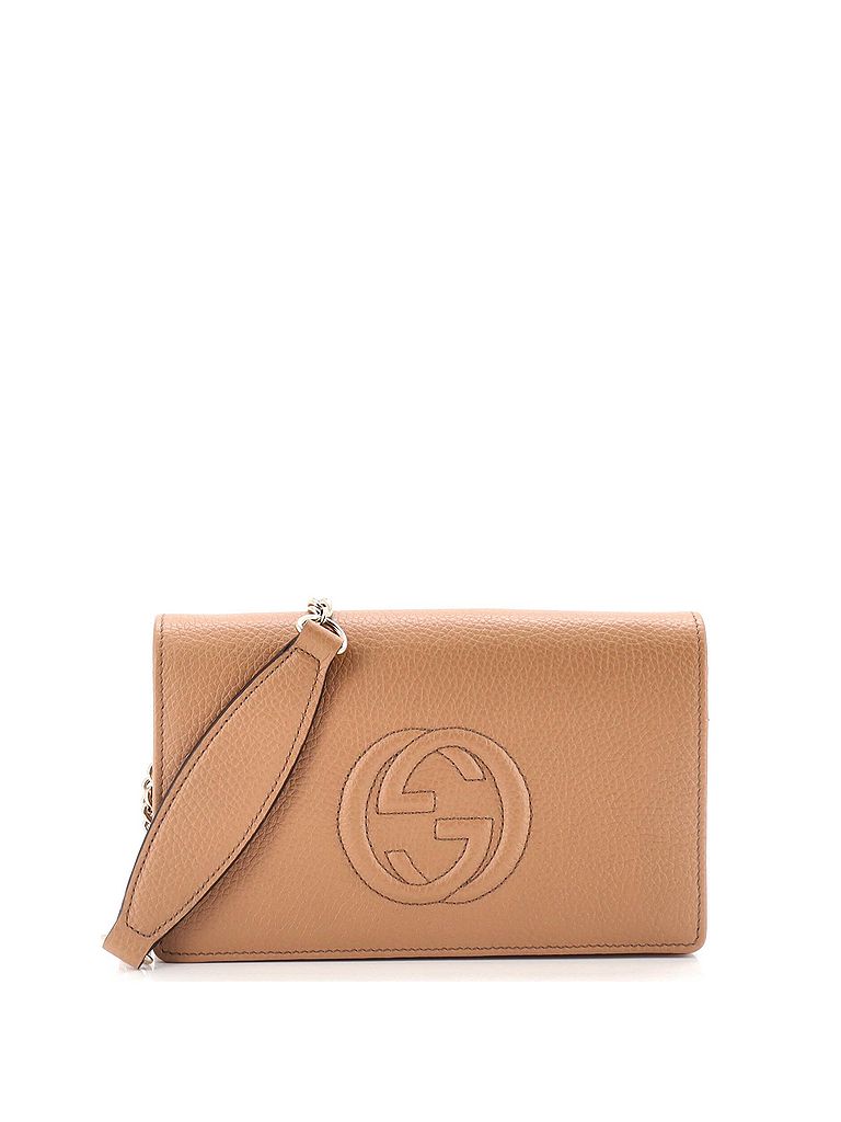Gucci 100% Leather Tan Soho Wallet on Chain Leather One size - 16% off ...