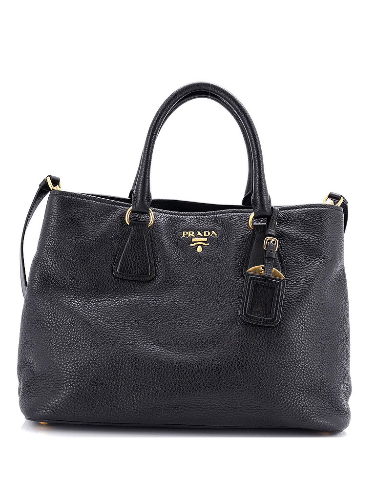 Prada 100% Leather Black Convertible Shopper Tote Vitello Daino Large One size - 37% off | ThredUp