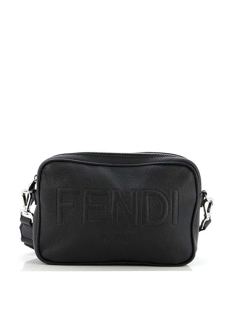 Fendi 100% Leather Black Logo Camera Bag Embossed Leather One size - 16 ...