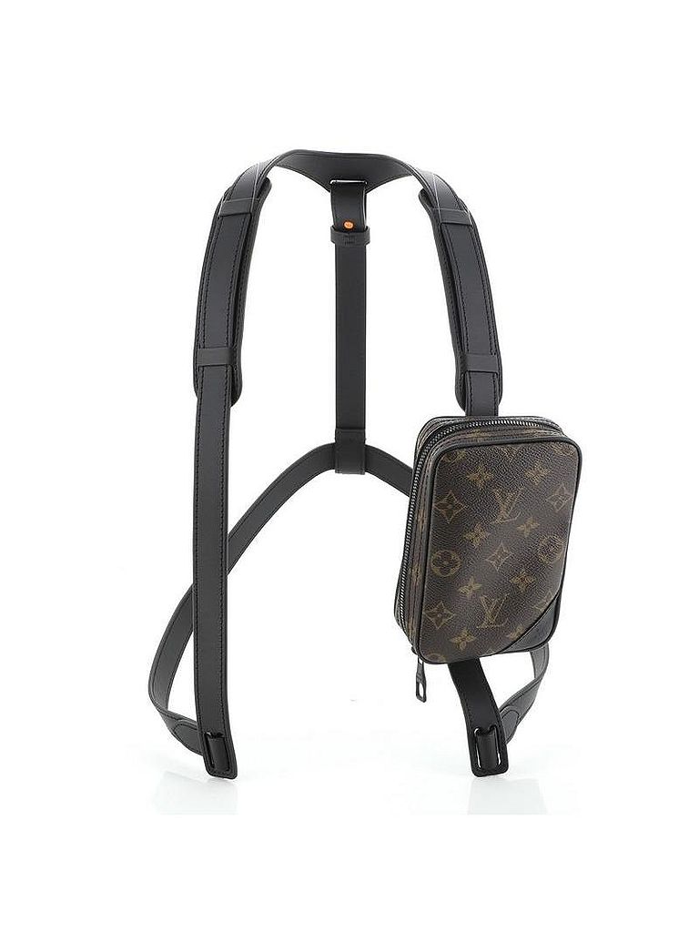 Louis Vuitton 100% Coatead Canvas Brown Black Solar Ray Utility Harness ...